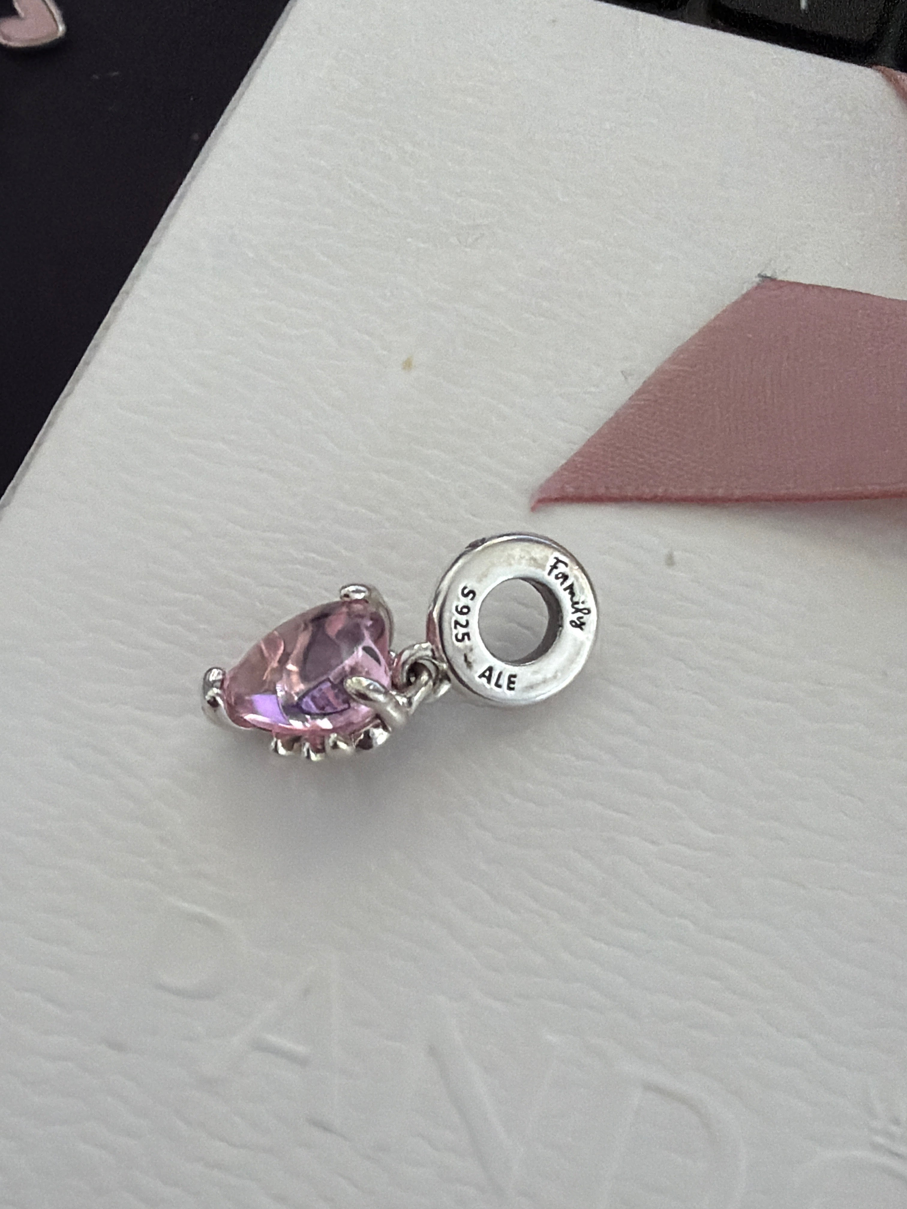 Genuine Pandora Family Tree Pink Murano Dangle Charm – Preloved Pandora ...