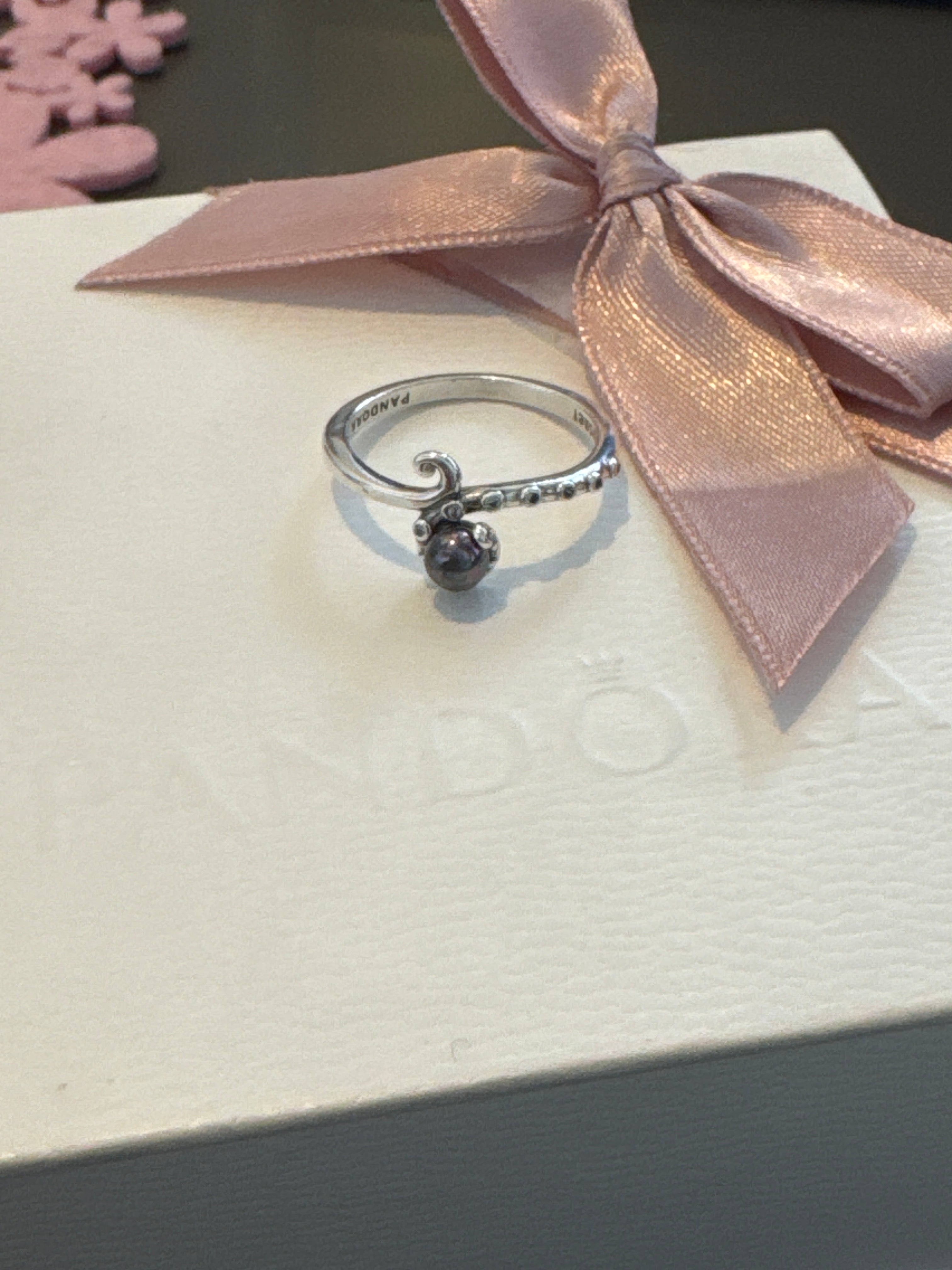 Genuine Pandora Disney Ursula Little Mermaid Grey Pearl Ring Size ...