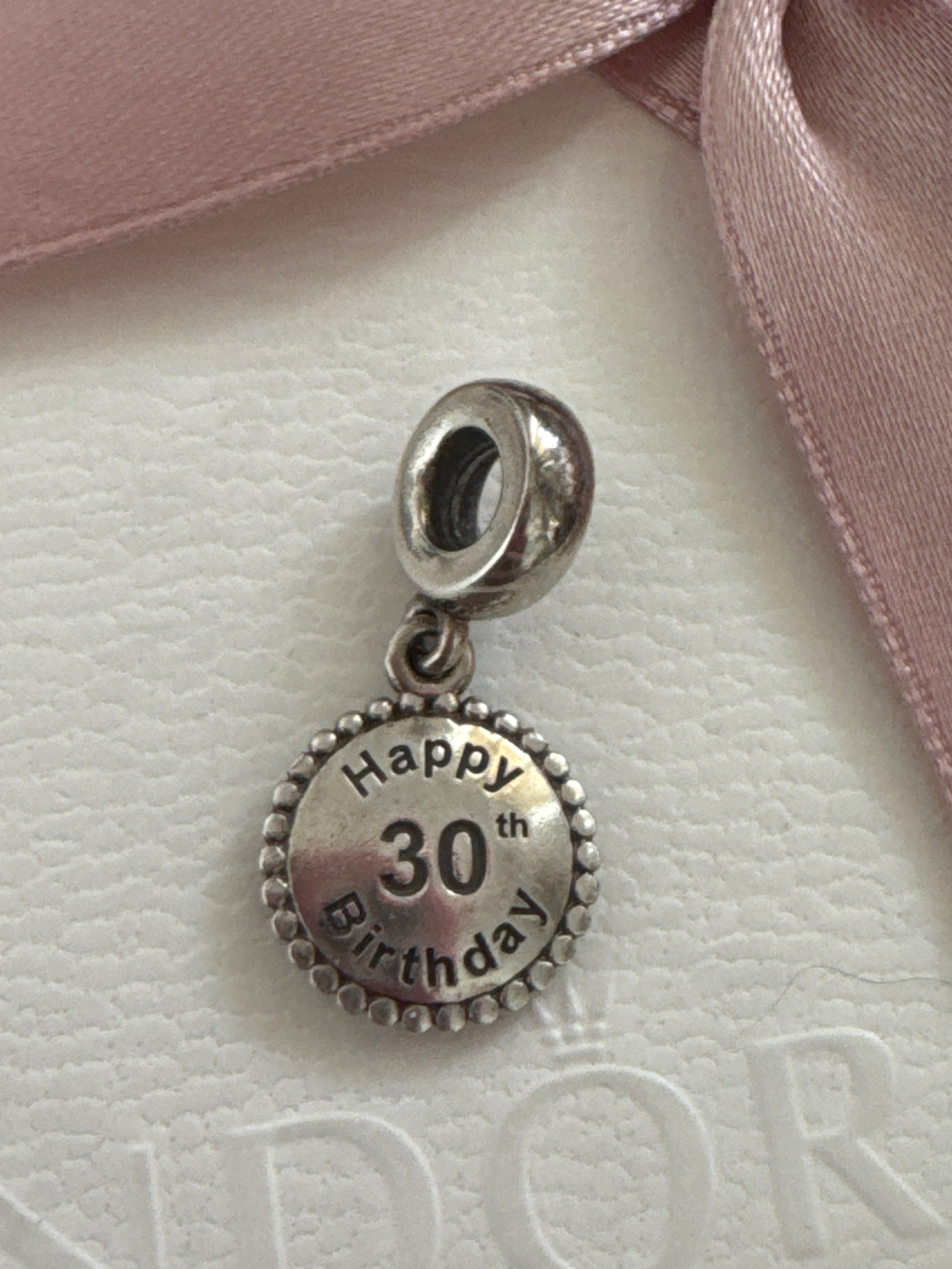 Genuine Pandora 30th Happy Birthday Dangle Charm – Preloved Pandora ...