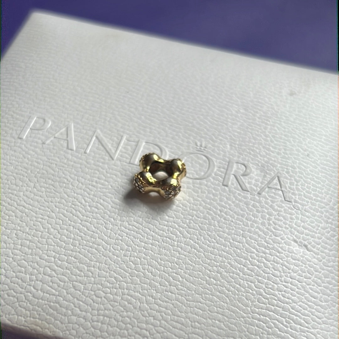 Genuine Pandora Pave Shine Gold Love Pod Spacer – Preloved Pandora Boutique