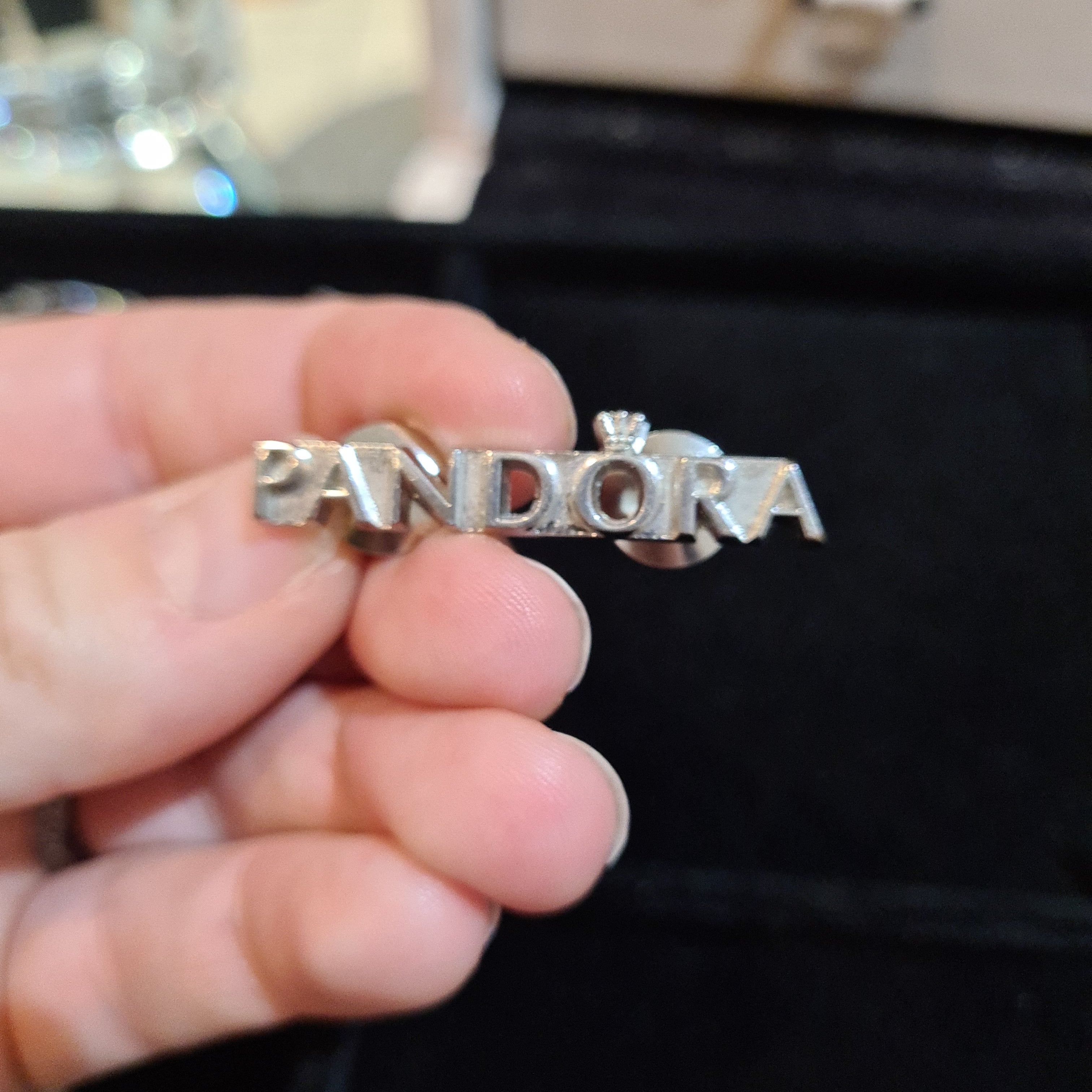 Genuine Pandora Logo Pin Badge – Preloved Pandora Boutique