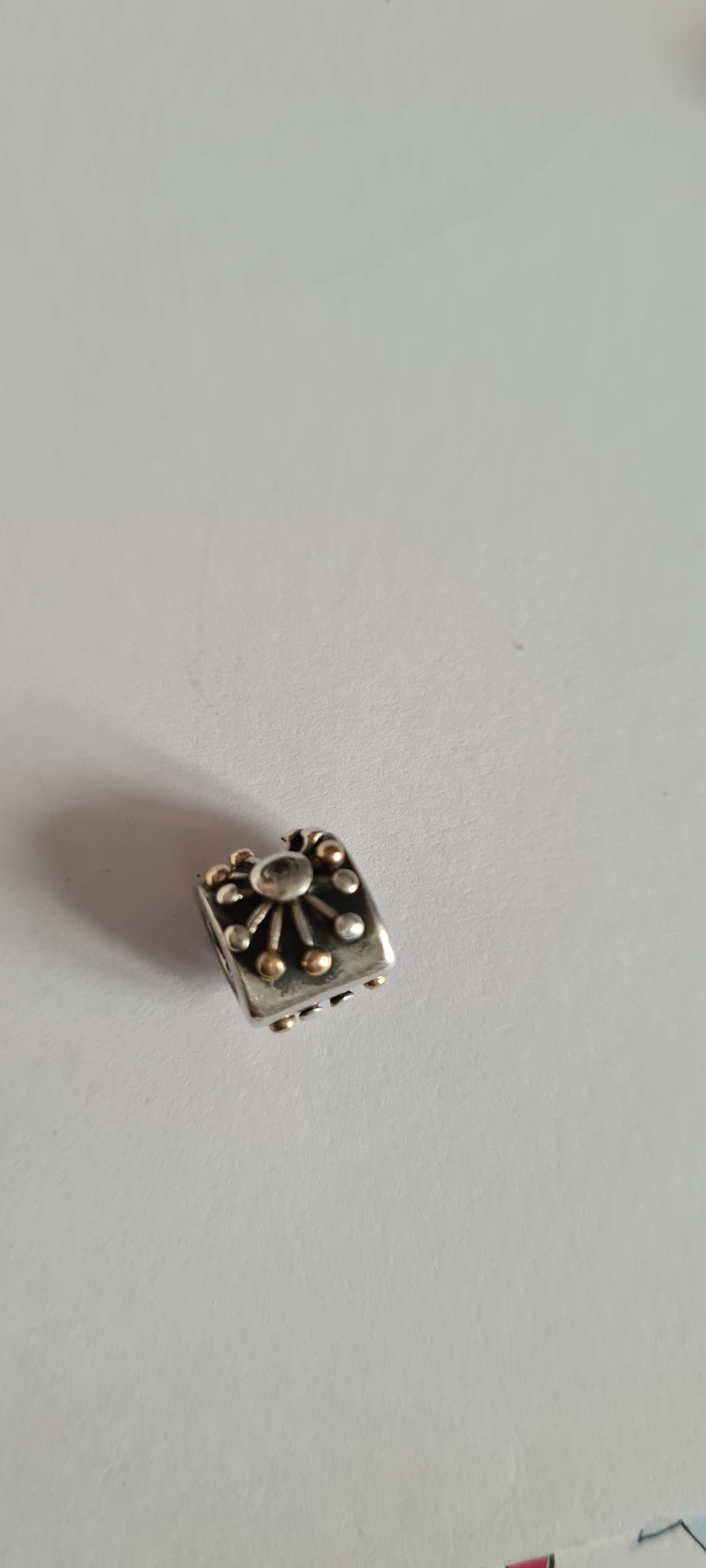 Genuine Pandora Two Tone Starburst Firework Charm with Gold Dots ...
