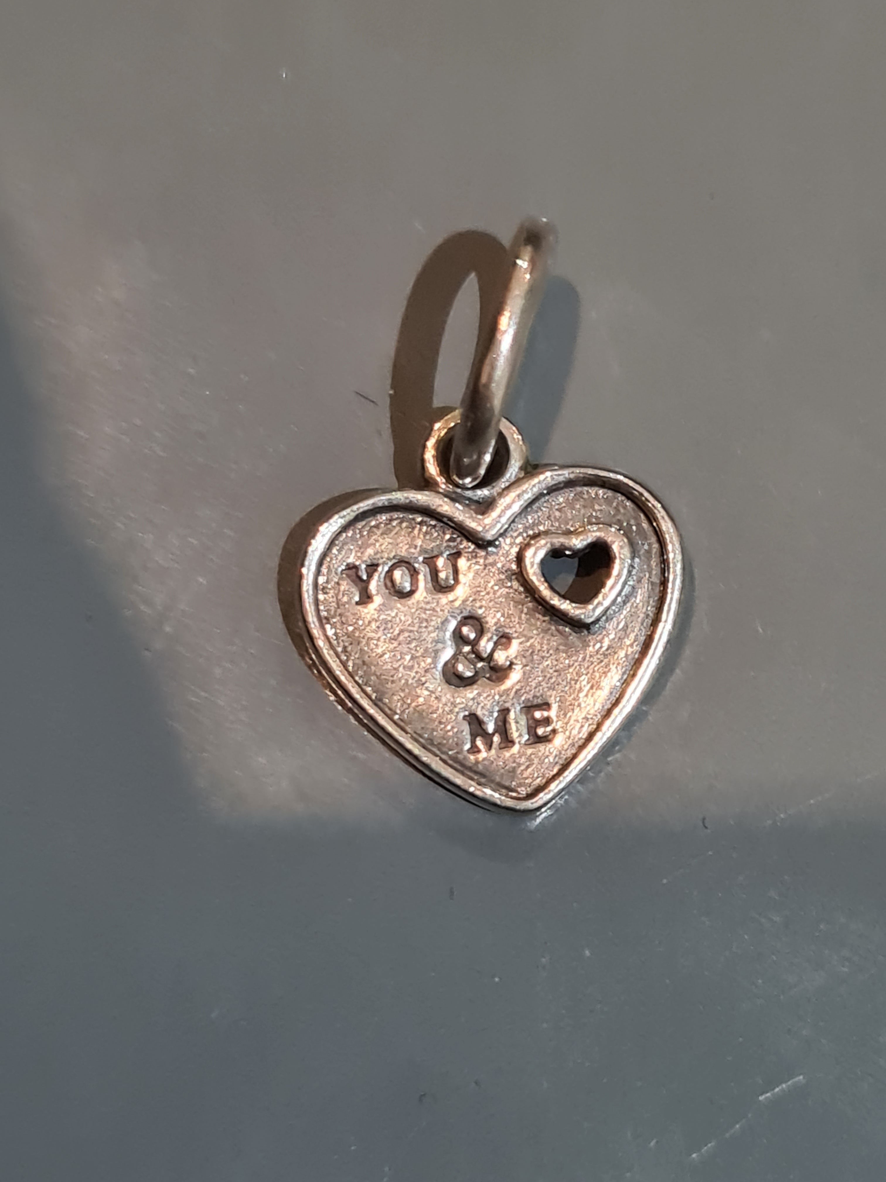 Genuine Pandora You and Me Heart Dangle Charm Girlfriend Love ...