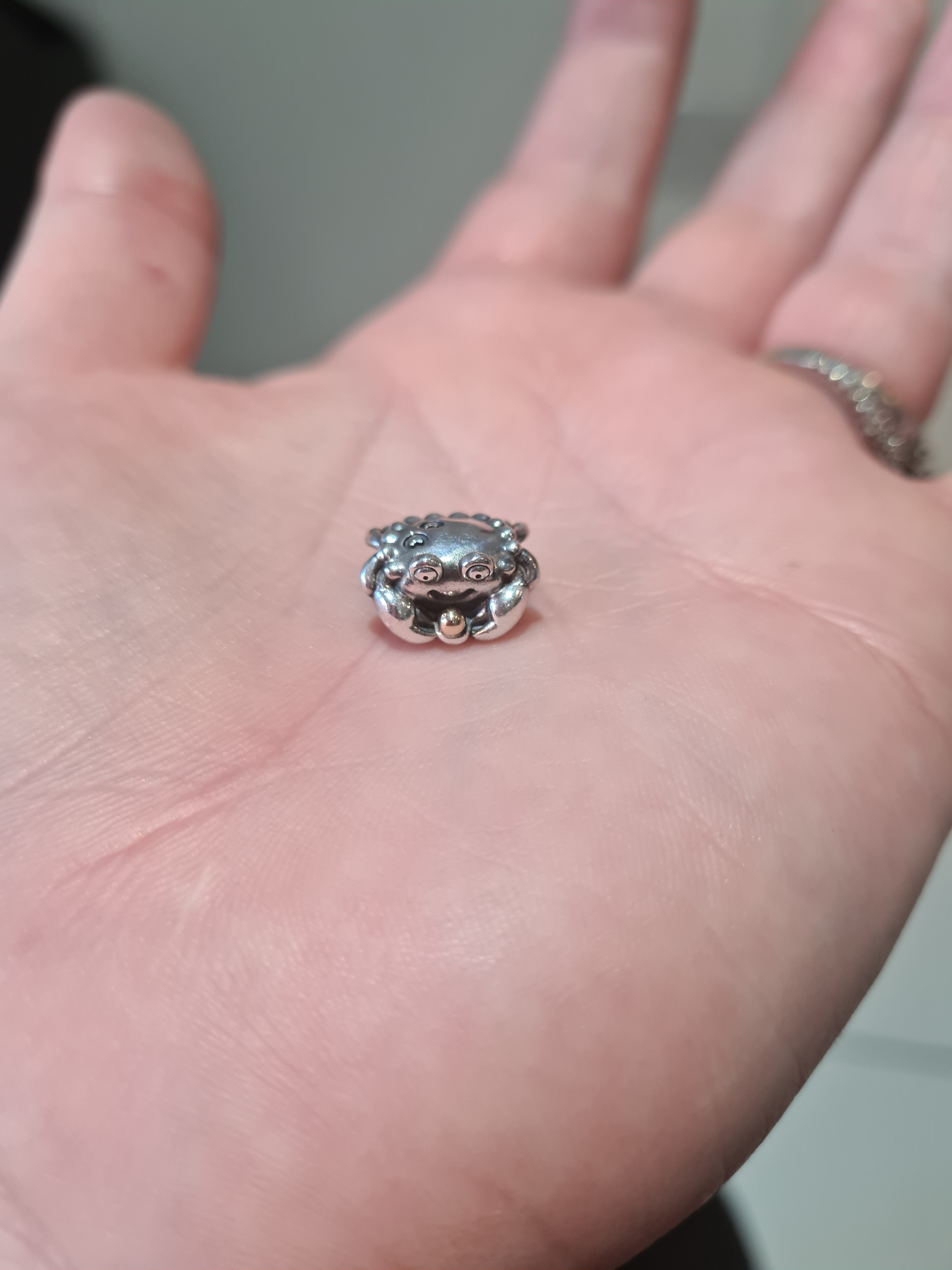 Genuine Pandora Rare and Retired Crab With Gold Pearl – Preloved ...