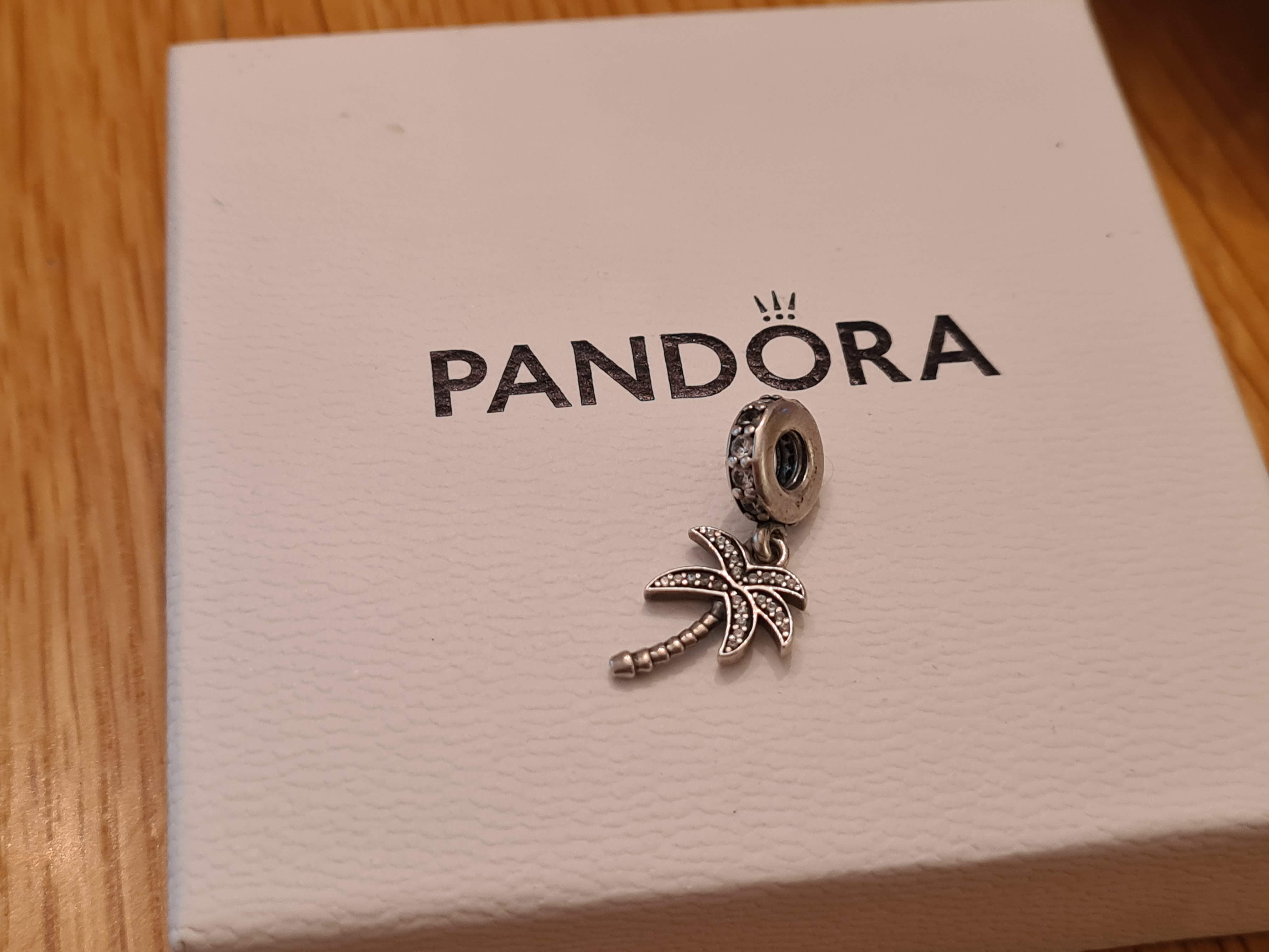 Genuine Pandora Pave Palm Tree Pave Dangle Charm – Preloved Pandora ...