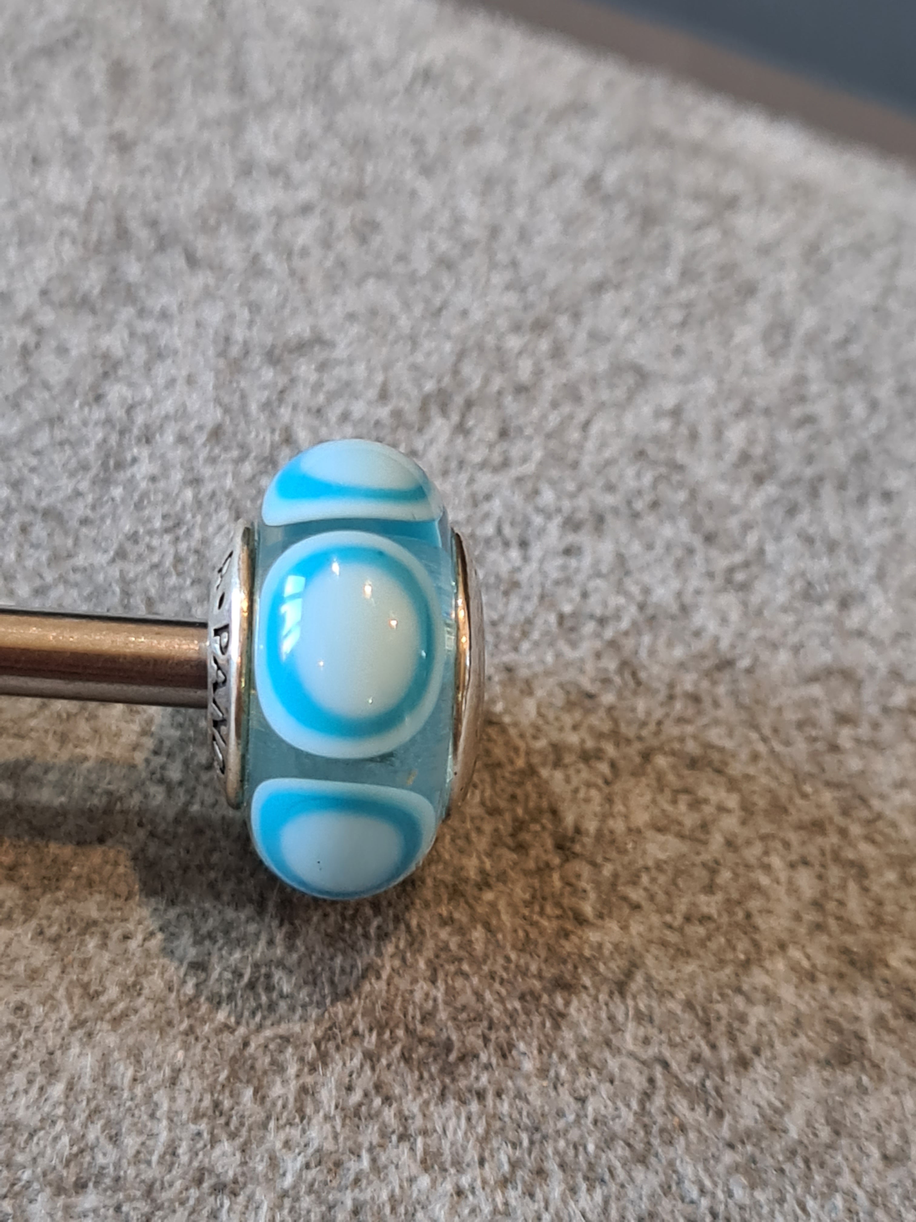 Genuine Pandora Blue Bullseye Murano Glass Charm – Preloved Pandora ...