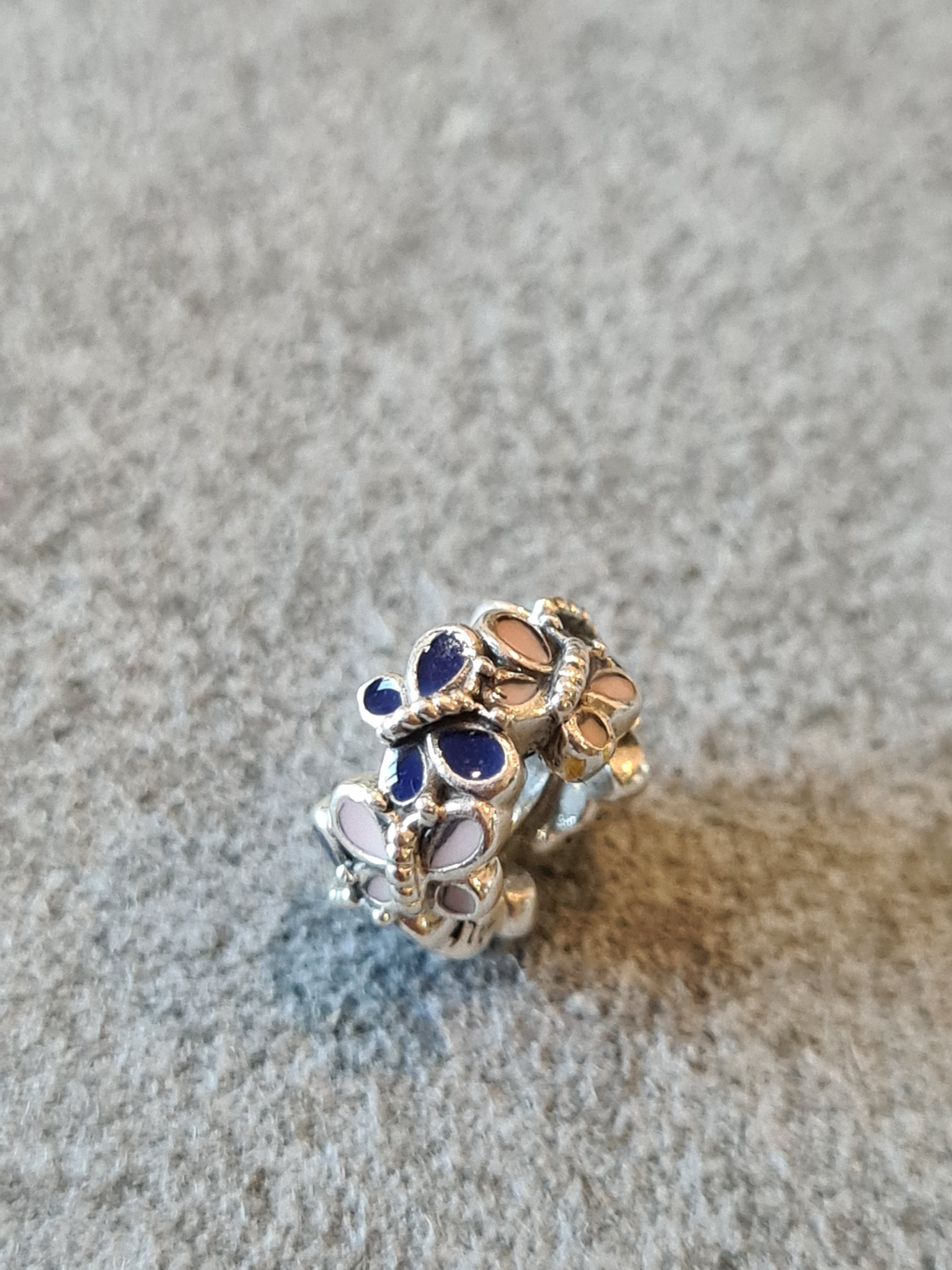 Genuine Pandora Blue and Pink Butterfly Enamel Spacer x1 – Preloved ...