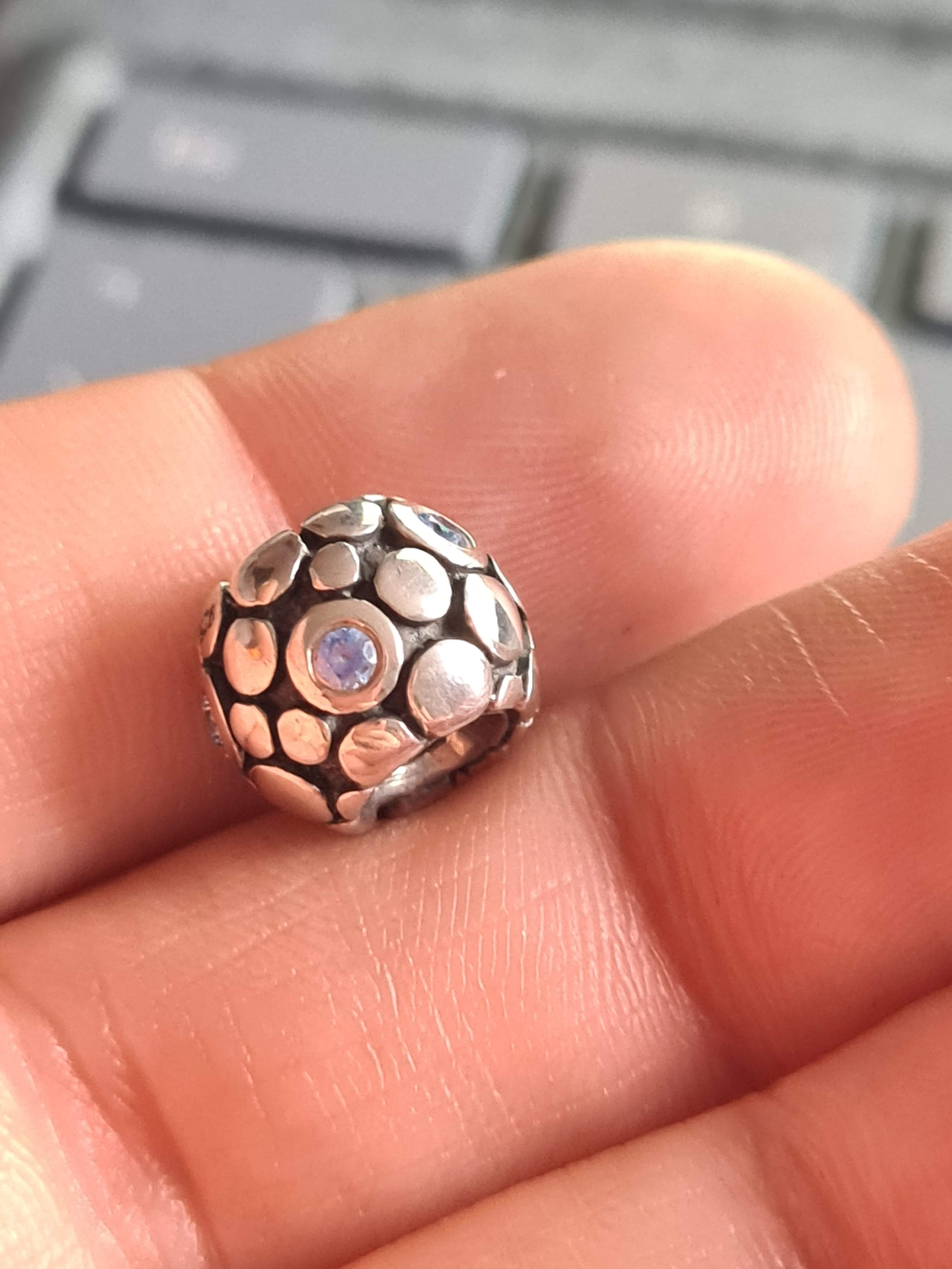 Genuine Pandora Blue Stone Bubble Charm Pond Retired – Preloved Pandora ...