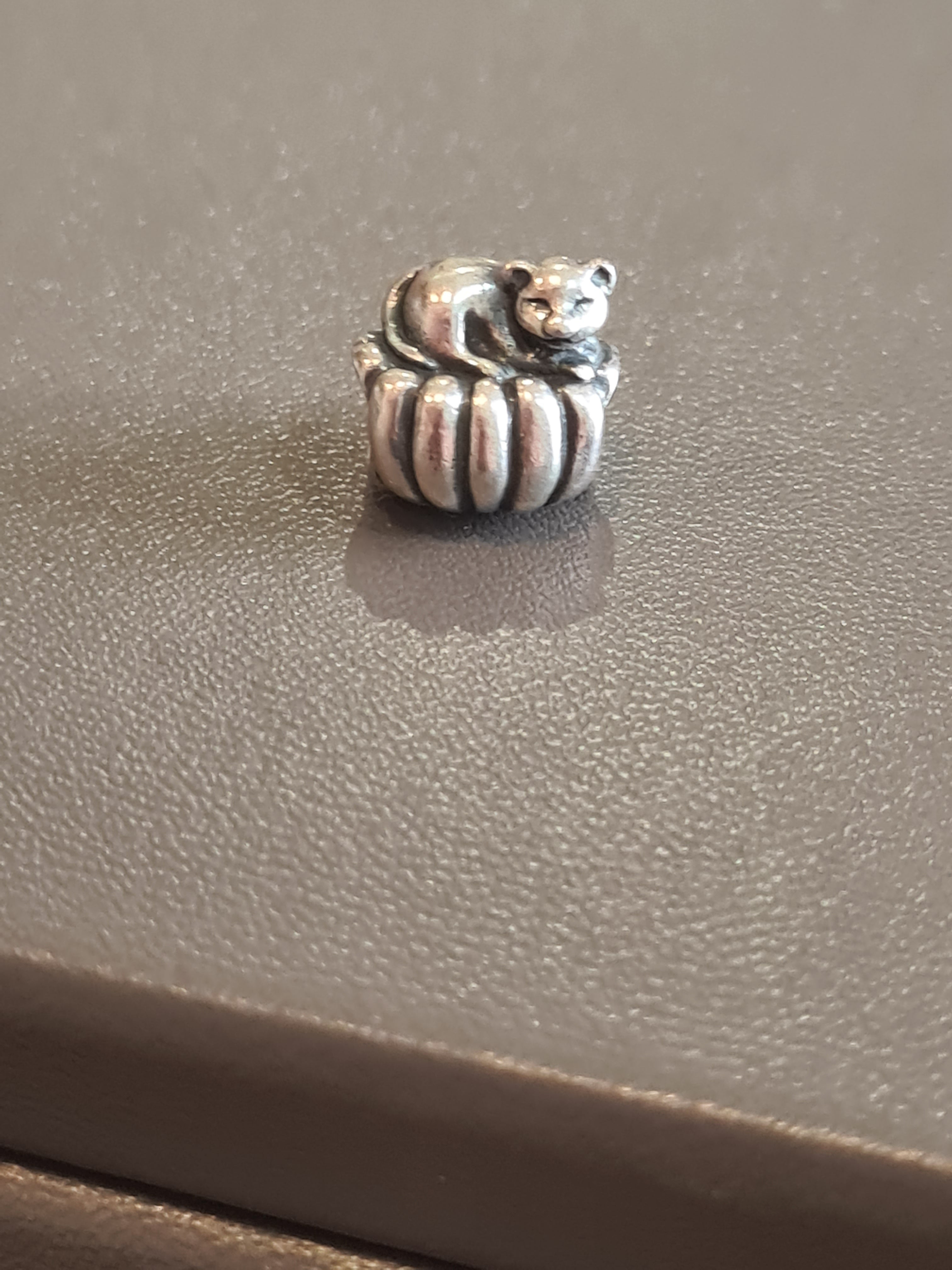 Genuine Pandora Sleeping Cat Kitten Pet Basket Charm – Preloved Pandora ...