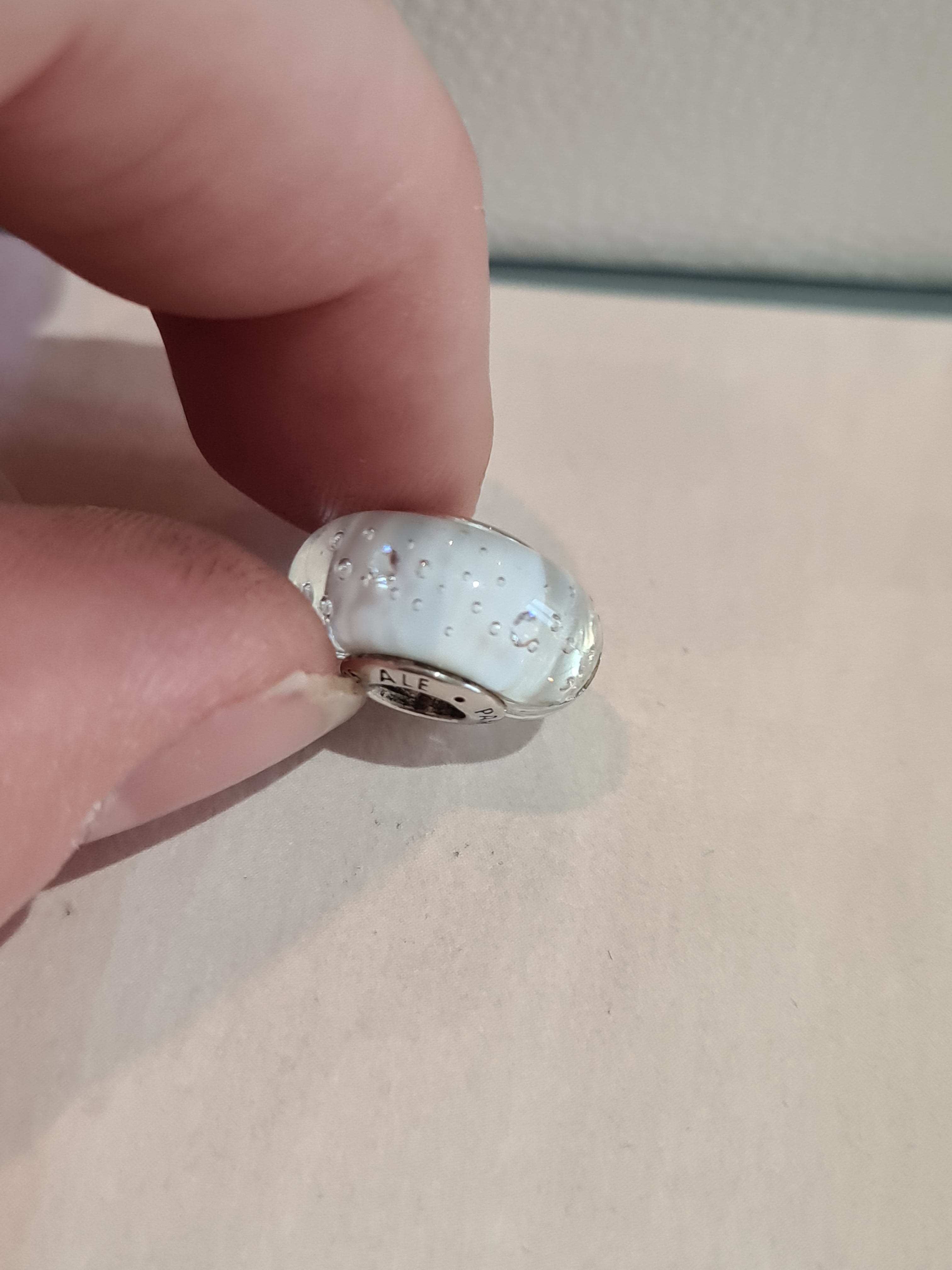 Genuine Pandora White Fizzle Murano Charm – Preloved Pandora Boutique