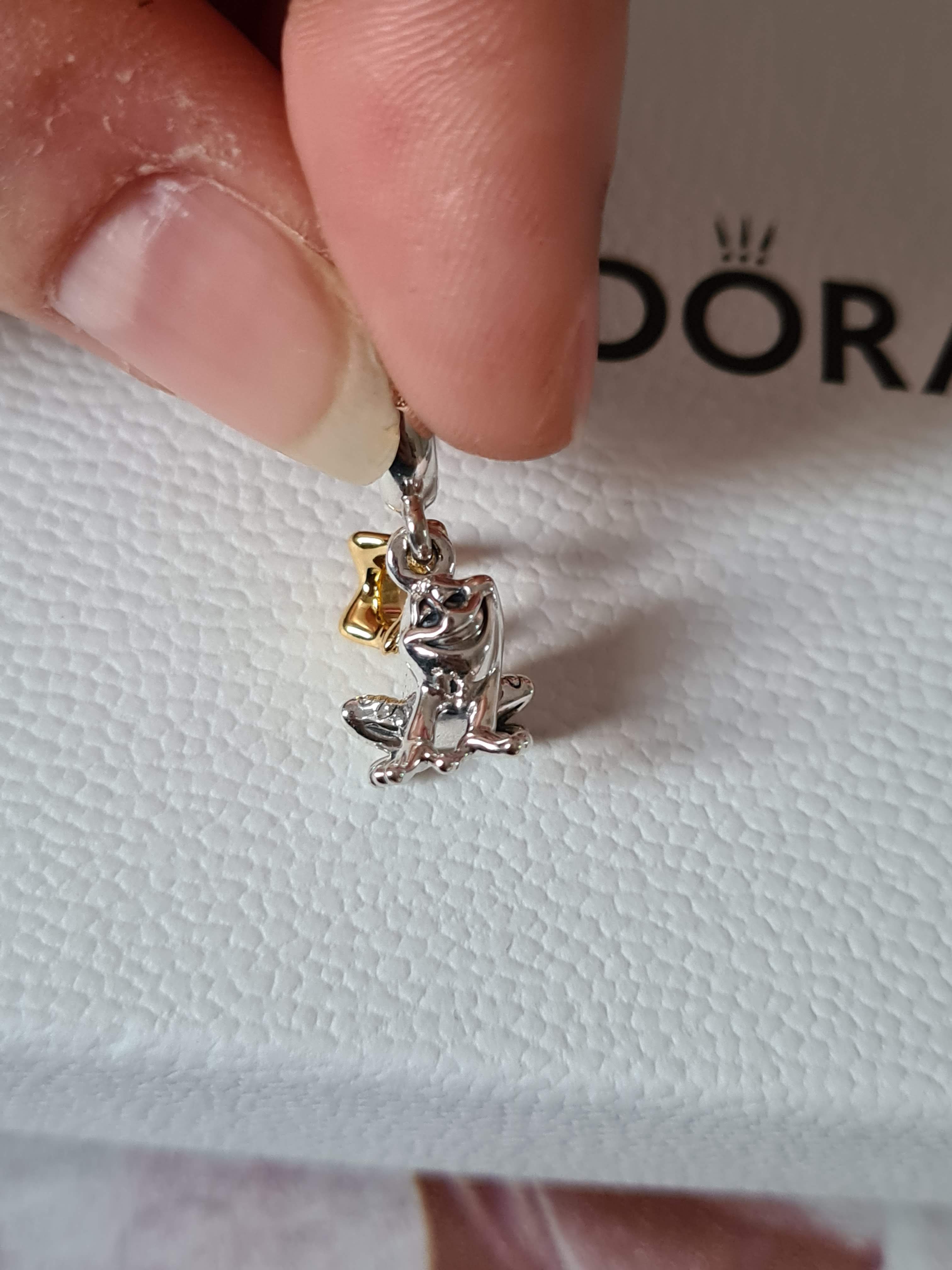 Genuine Pandora Disney Princess and the Frog Two Tone Crown CZ Shine D ...