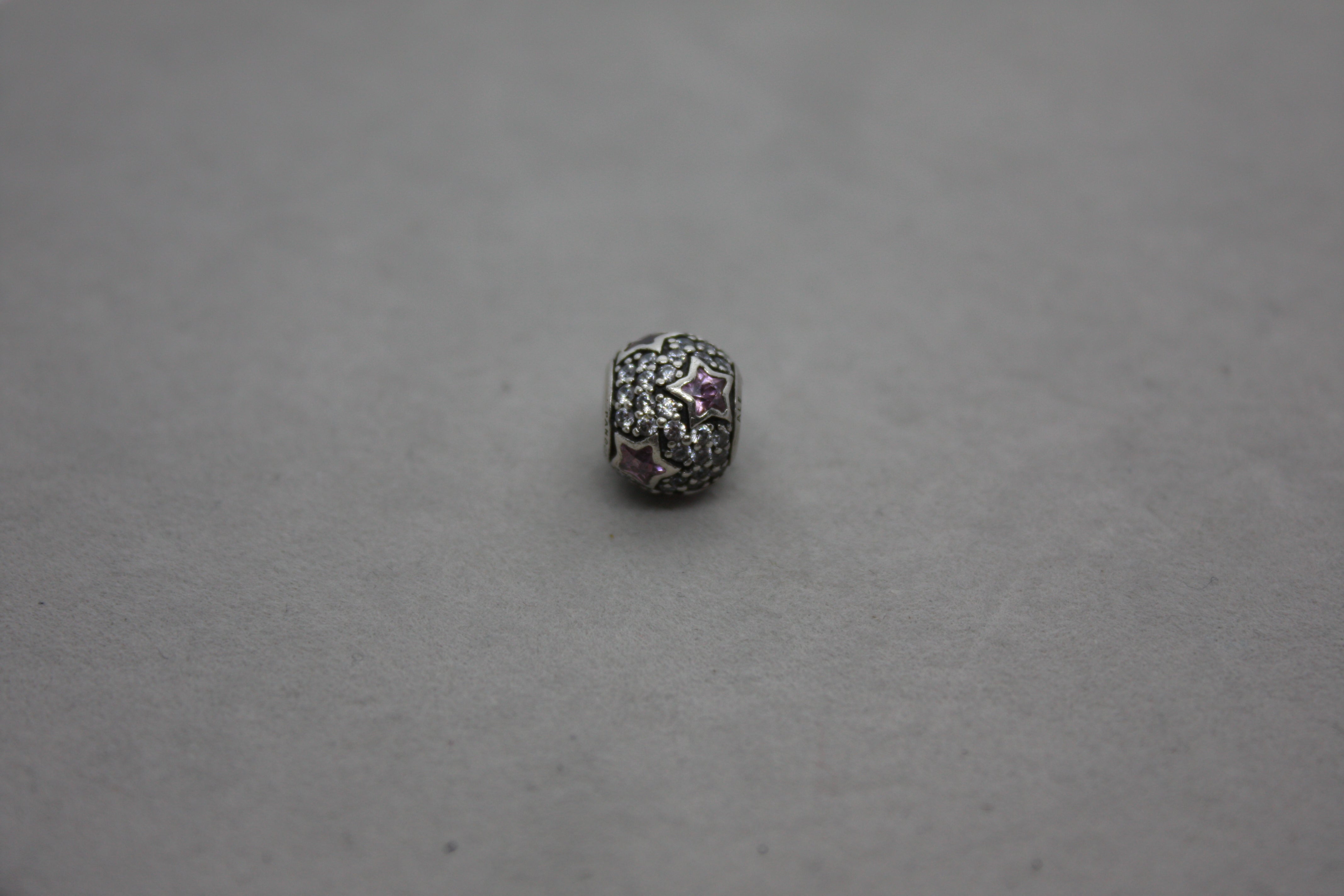Genuine Pandora Pave Pink and Clear Sparkle Star Charm Ball – Preloved ...
