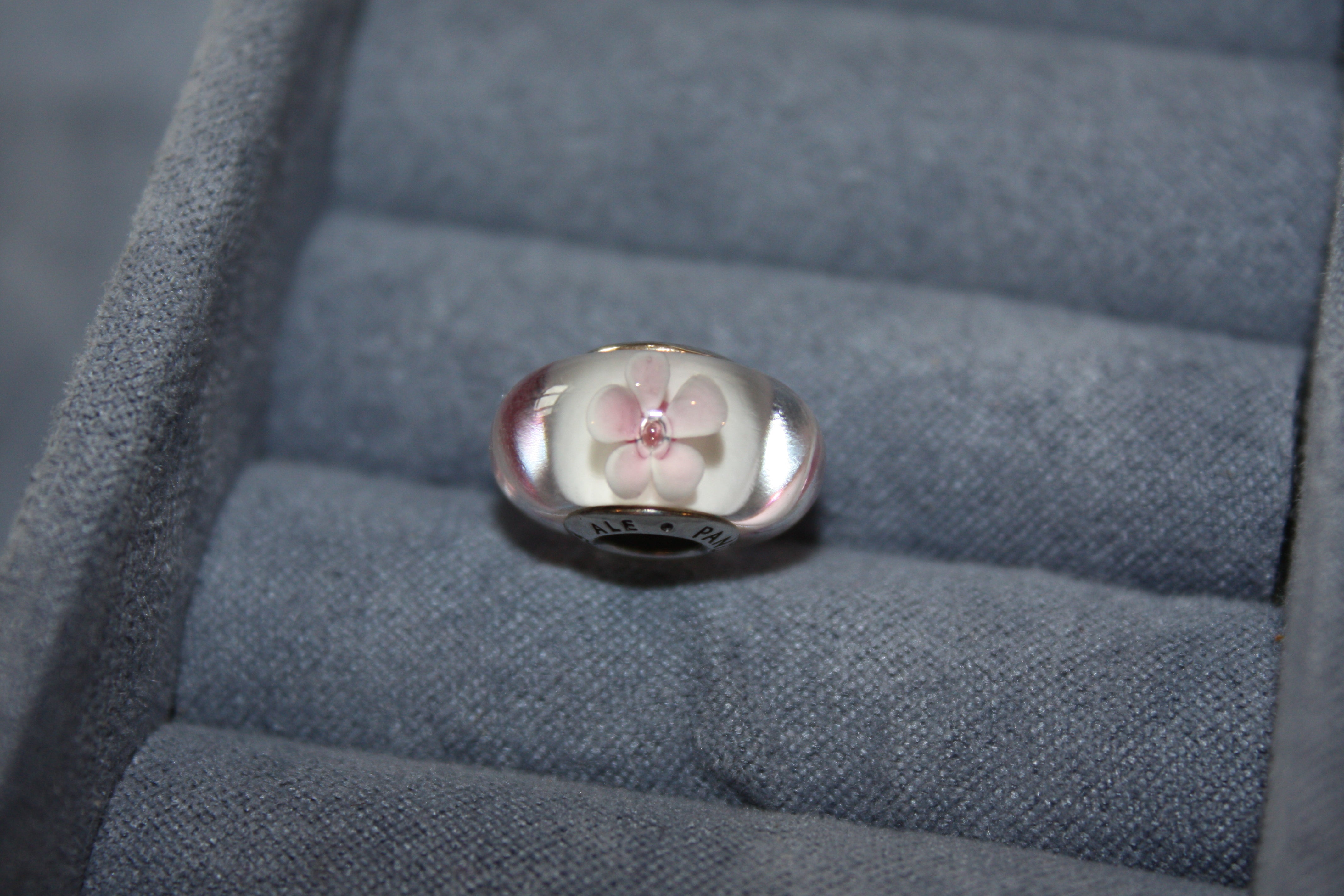Genuine Pandora Pink Flower Murano Beautiful Sparkle Charm – Preloved ...