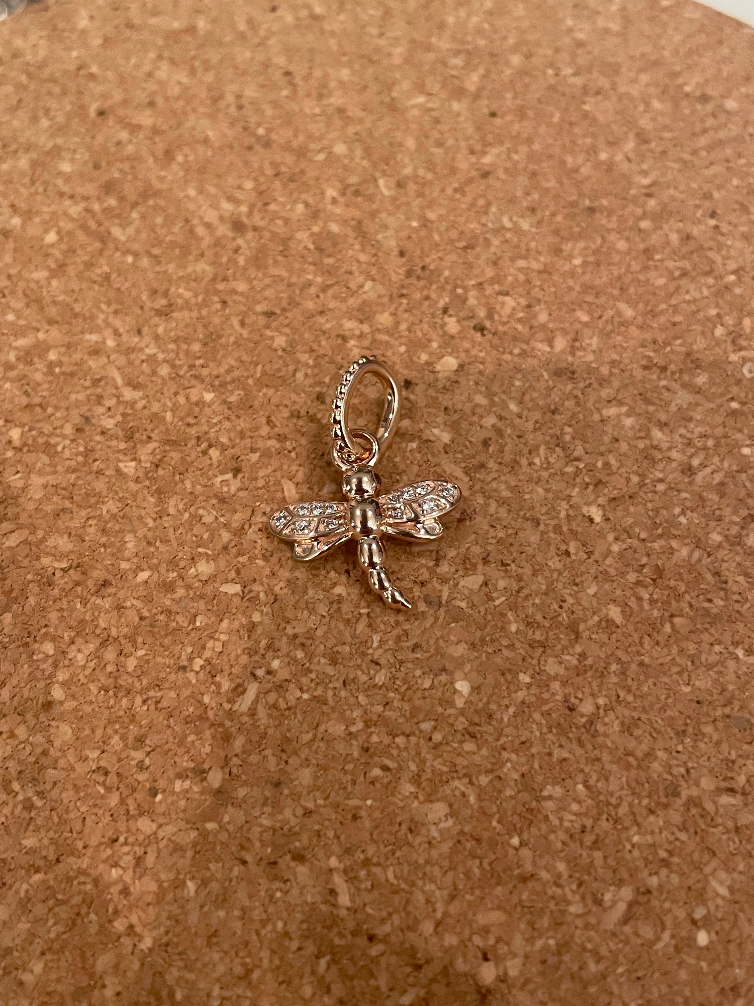 Genuine Pandora Rose gold Dragonfly dangle charm – Preloved Pandora ...