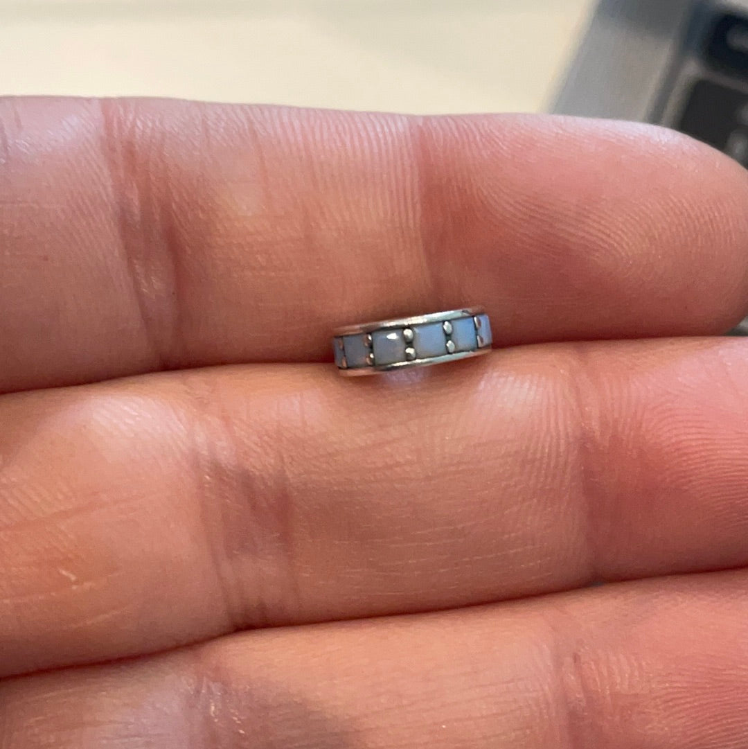 Genuine Pandora Opal Iridescent Flat Silver Spacers PAIR – Preloved ...
