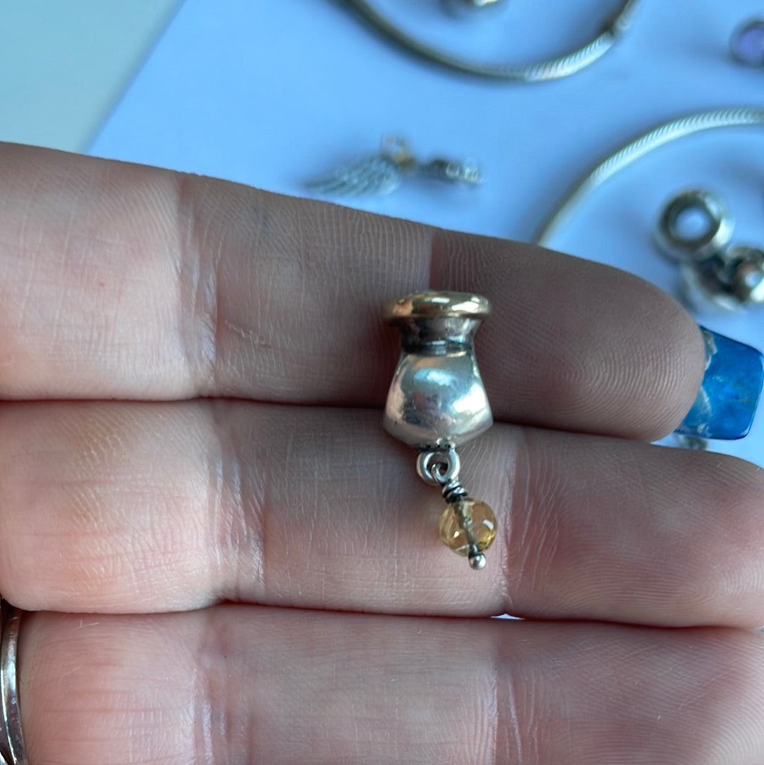 Genuine Pandora Buttercup Dangle Citrine Charm Two Tone – Preloved ...