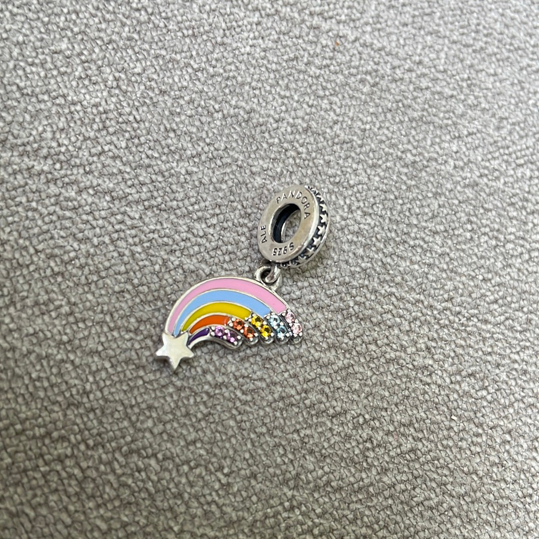 Genuine Pandora Shooting Star Enamel CZ Rainbow Dangle – Preloved ...