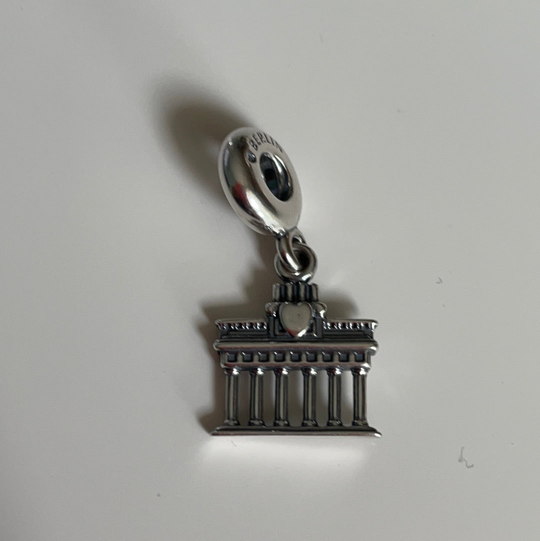 Genuine Pandora Berlin Brandenburg Gate Dangle Germany Heart Travel Ch ...