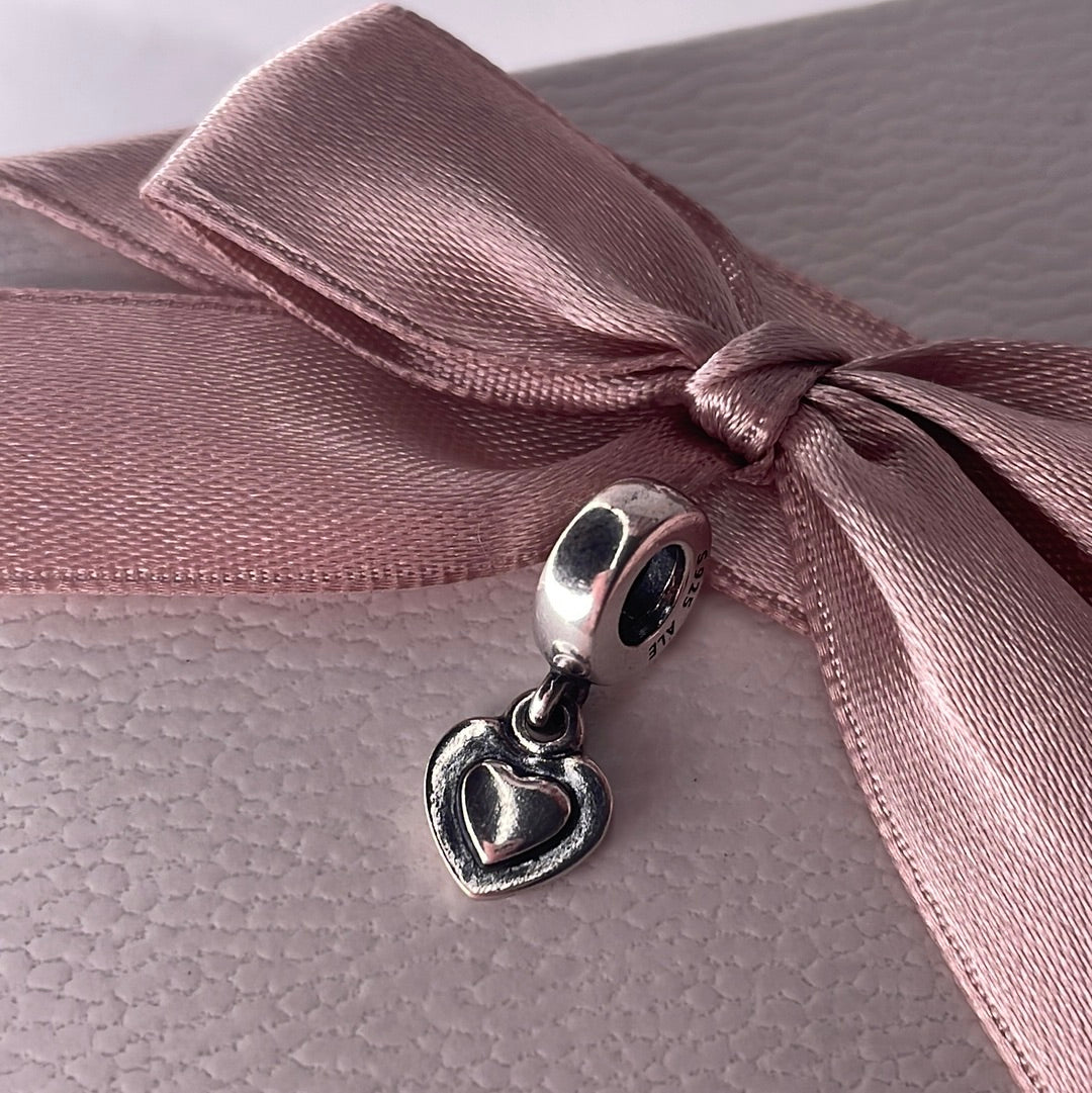 Genuine Pandora Double Dangle Heart Charm – Preloved Pandora Boutique