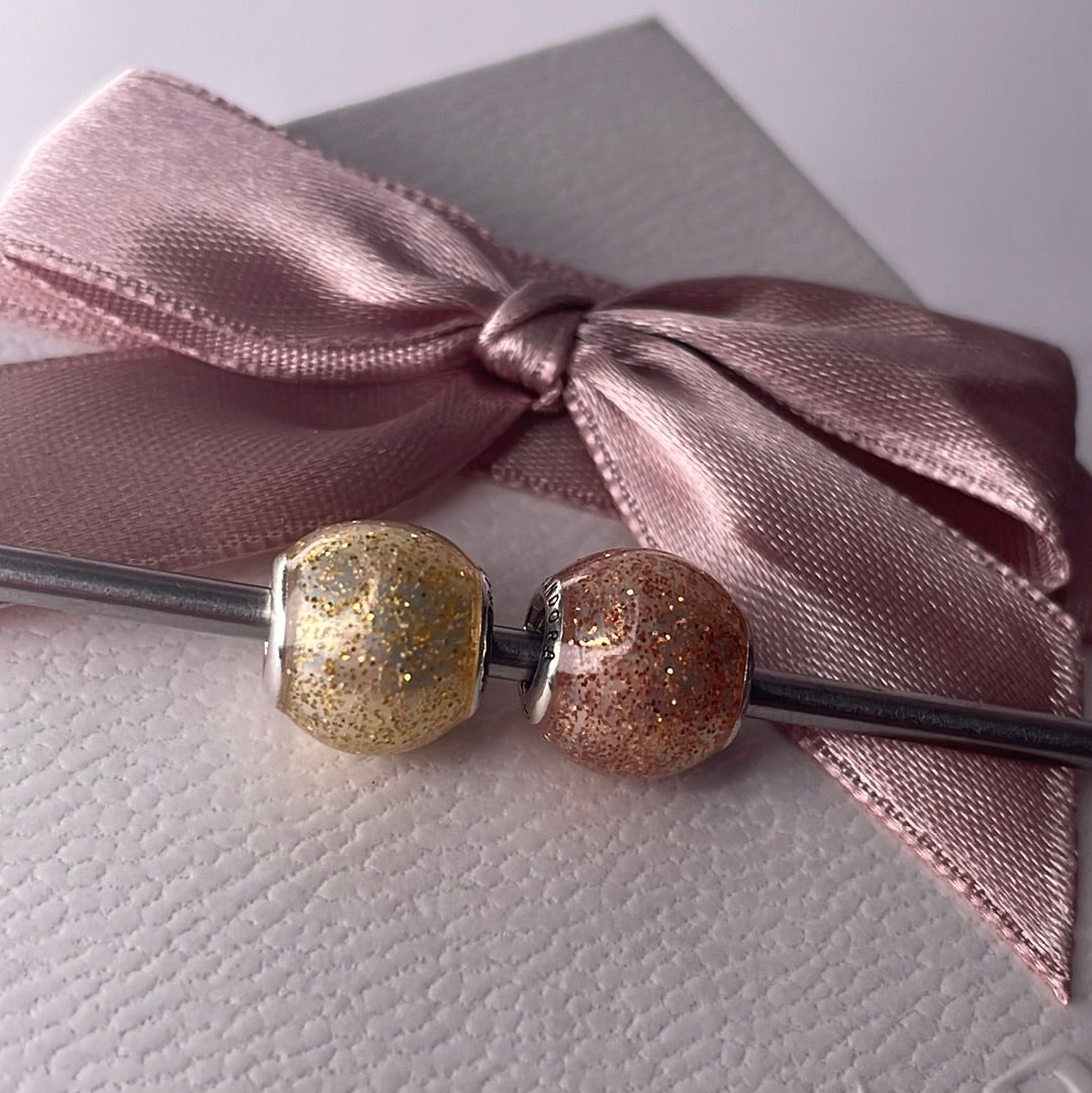 Genuine Pandora Gold or Silver Glitter Ball Charm – Preloved Pandora ...