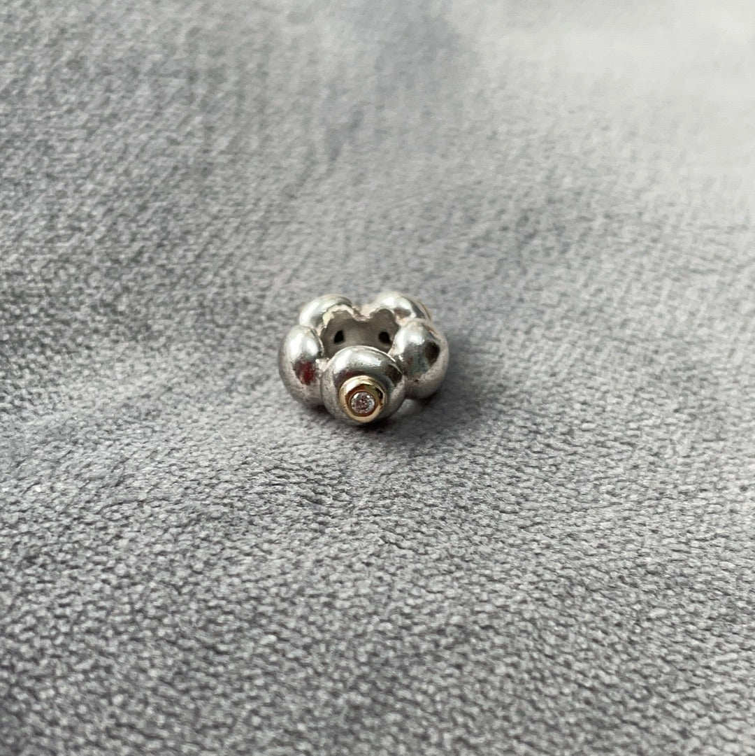 Genuine Pandora Two Tone Bubble Wheel Diamond Spacer HTF – Preloved ...