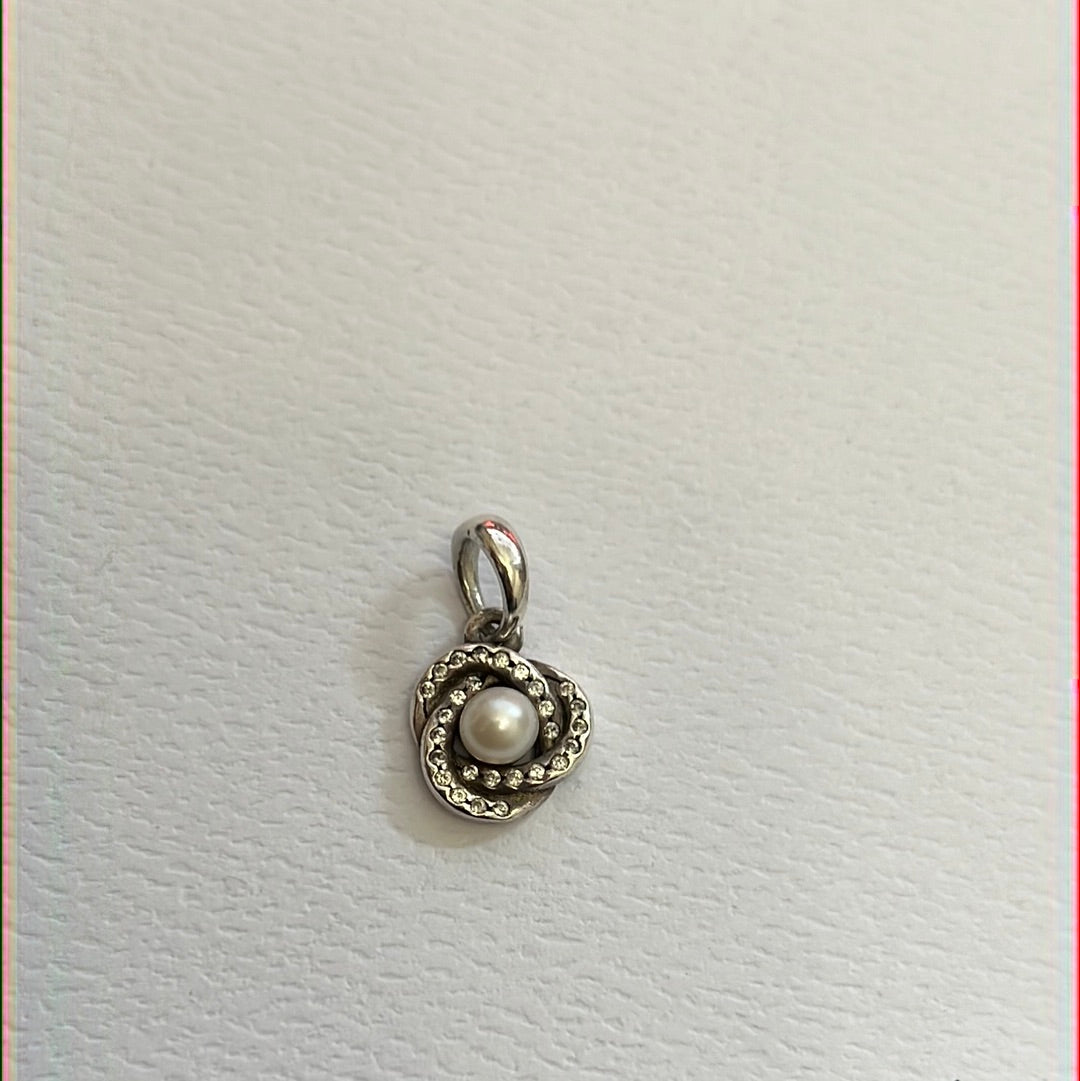 Genuine Pandora Shimmering Pave Pearl Pendant Charm – Preloved Pandora ...