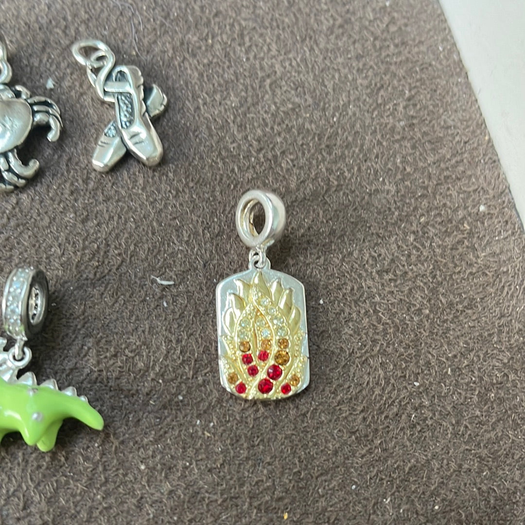 Genuine Chamilia Fire Pave Dangle Charm Bonfire – Preloved Pandora Boutique