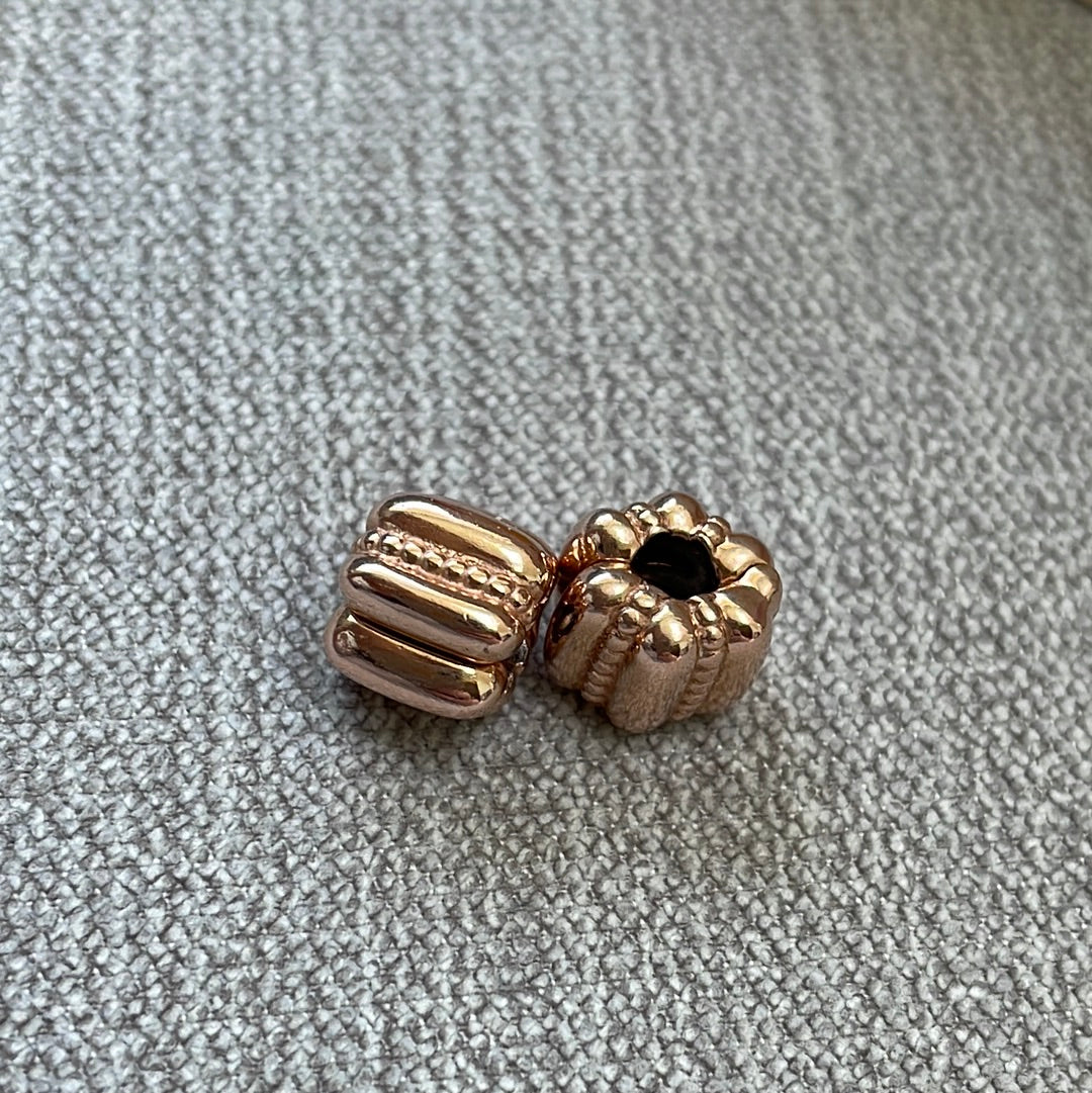 Genuine Pandora Pair Of Rose Gold Dot and Line Clips – Preloved Pandora ...