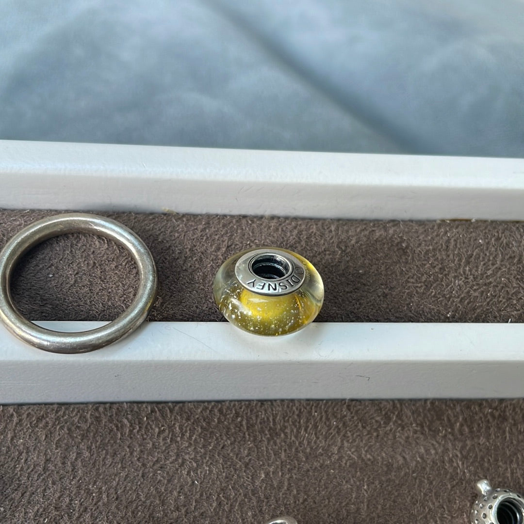 Genuine Pandora Disney Princess Murano Belle With Sparkle – Preloved ...