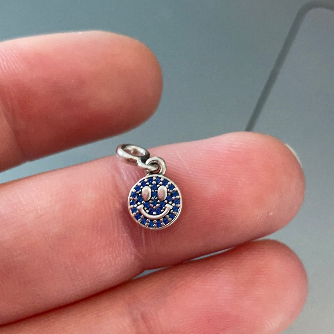 Genuine Pandora Me Blue Pave Smiley Face Emoji Charm – Preloved Pandora ...