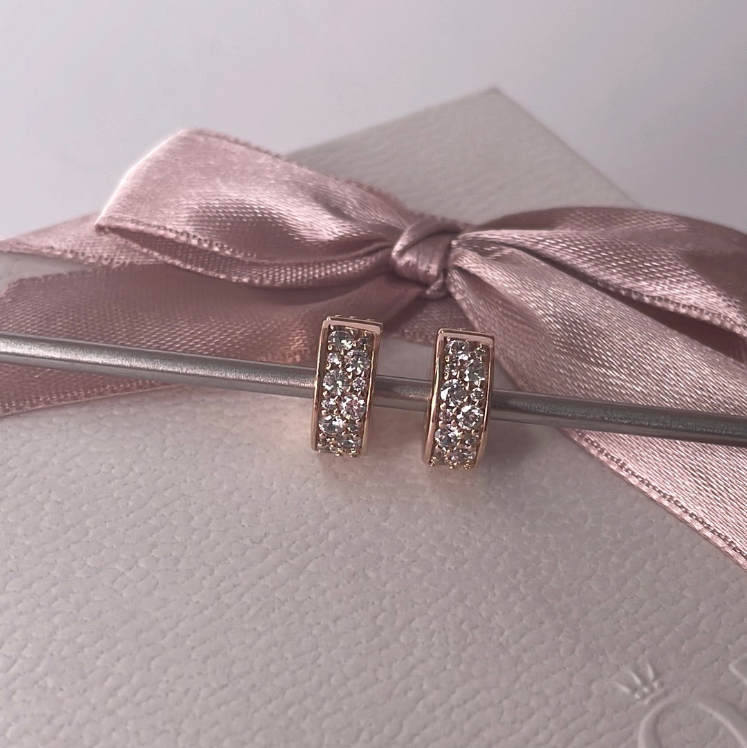 Genuine Pandora Silicone Pandora Rose Gold Clips Pave CZ – Preloved ...