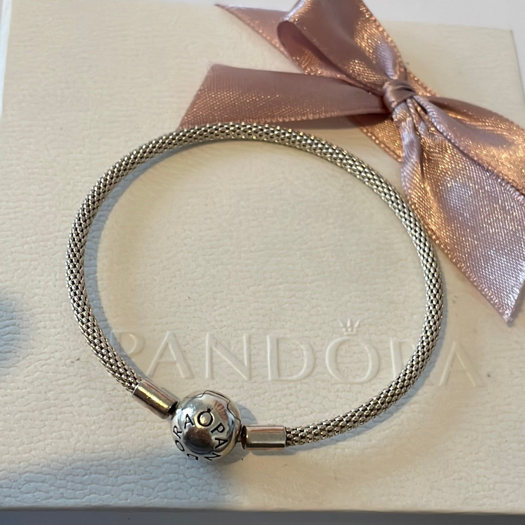 Genuine Pandora Mesh Moments Bangle in Silver/ Rose Gold/ Shine ...