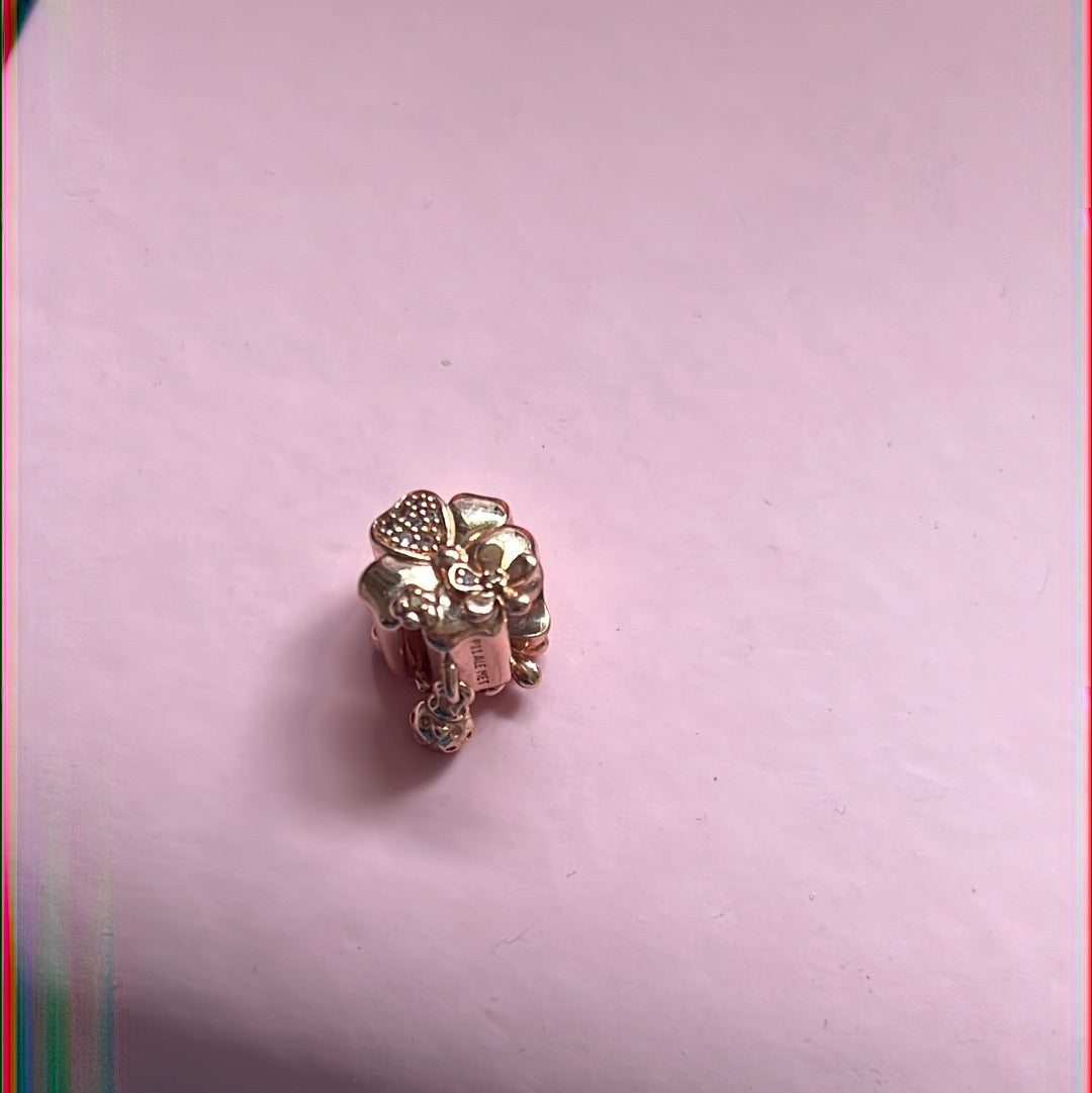 Genuine Pandora Rose Gold Bloom Wildflower Bloom Dangle Charm ...