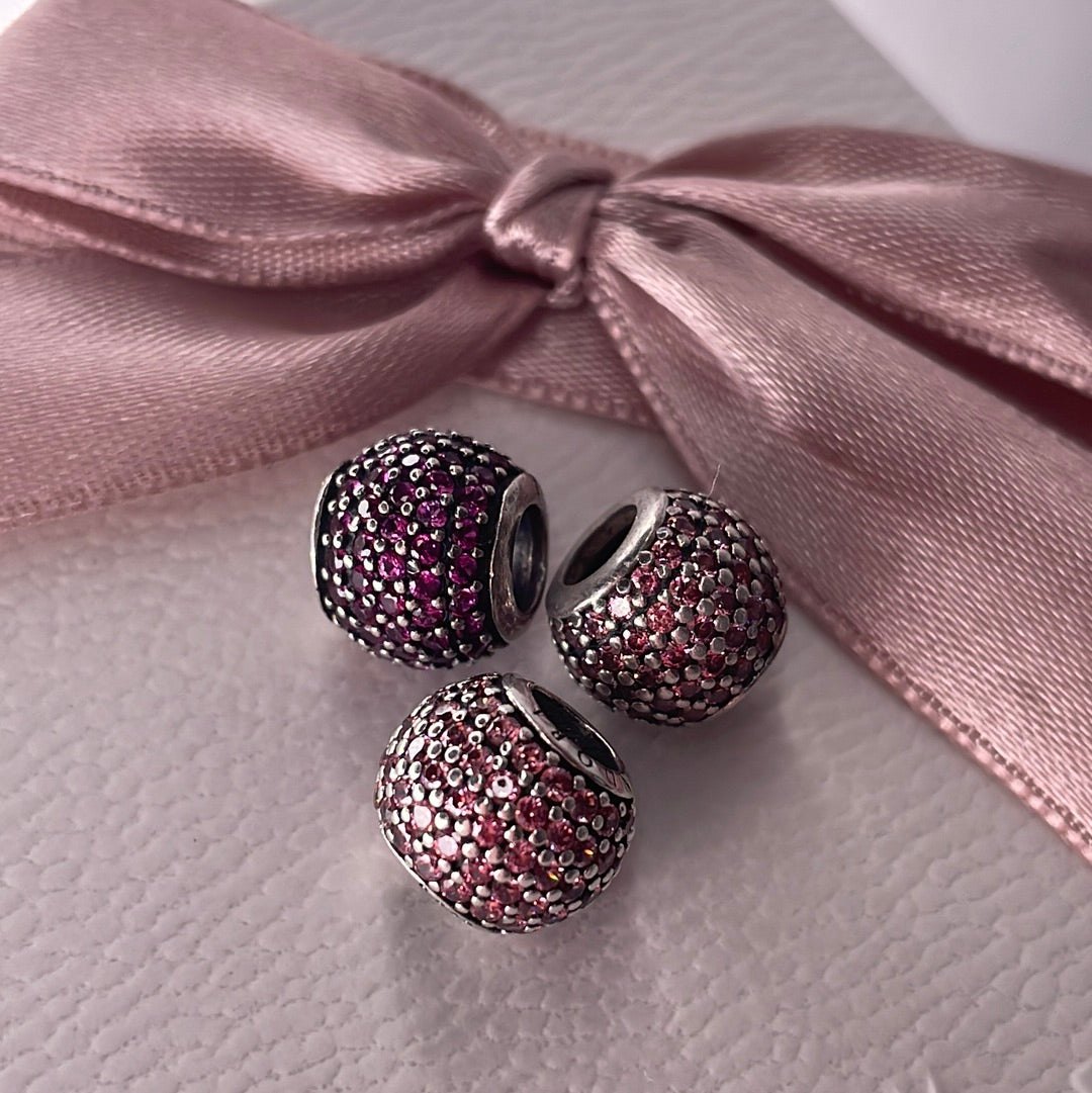 Genuine Pandora Pink Pave Sparkle Ball Charm – Preloved Pandora Boutique
