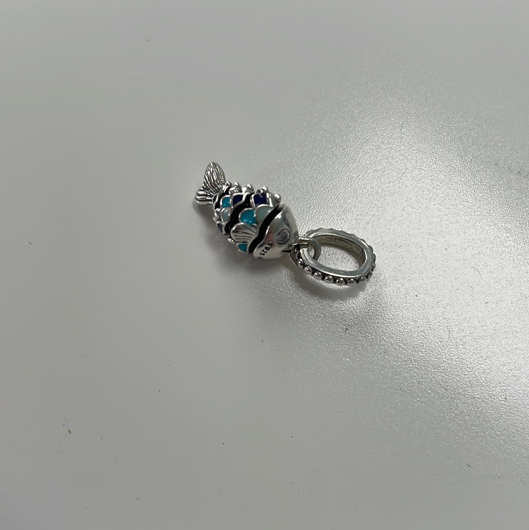 Genuine Pandora Blue Scale Fish Moveable Dangle Charm – Preloved ...