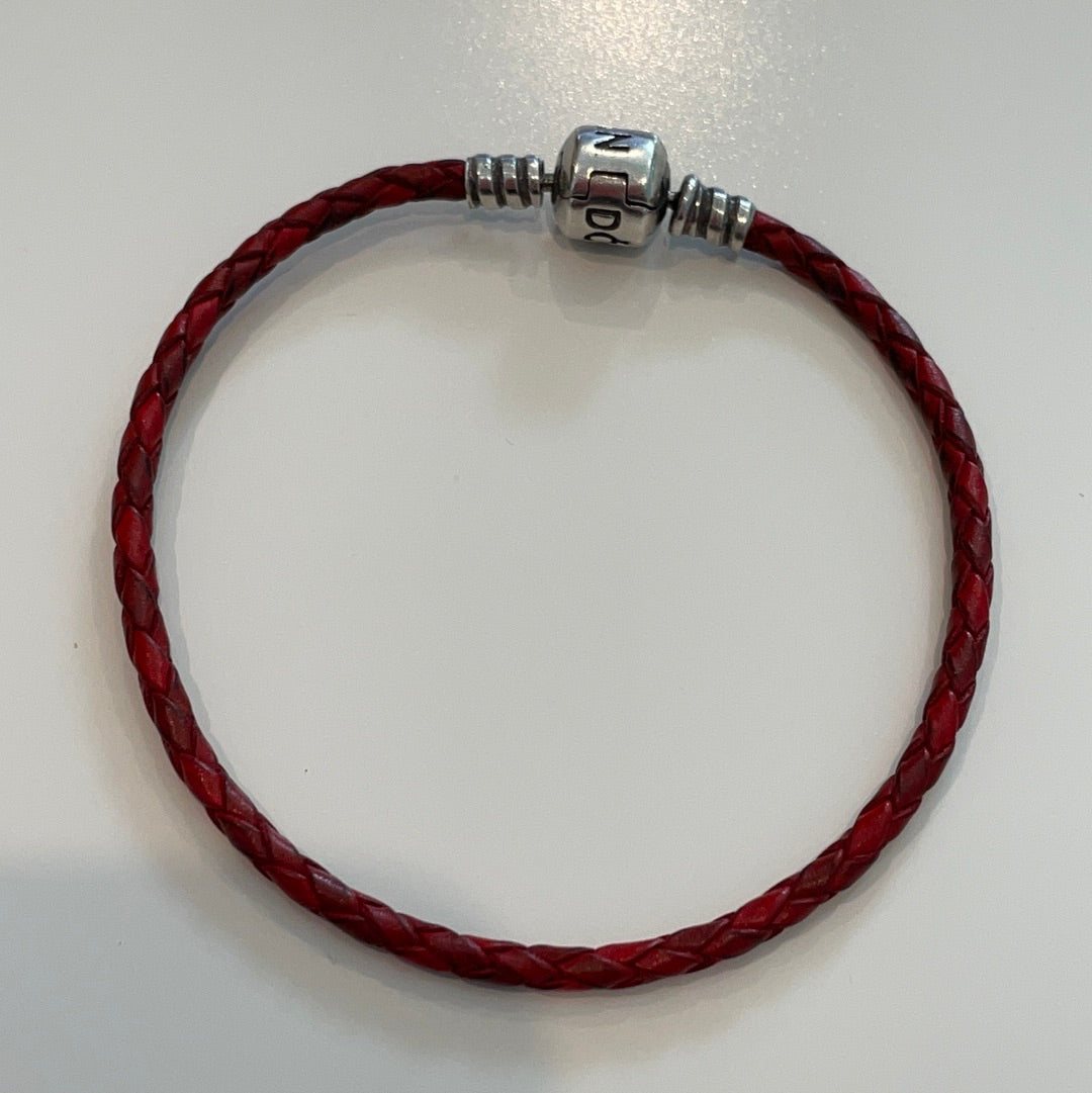 Genuine Pandora Red Leather Single Bracelet – Preloved Pandora Boutique