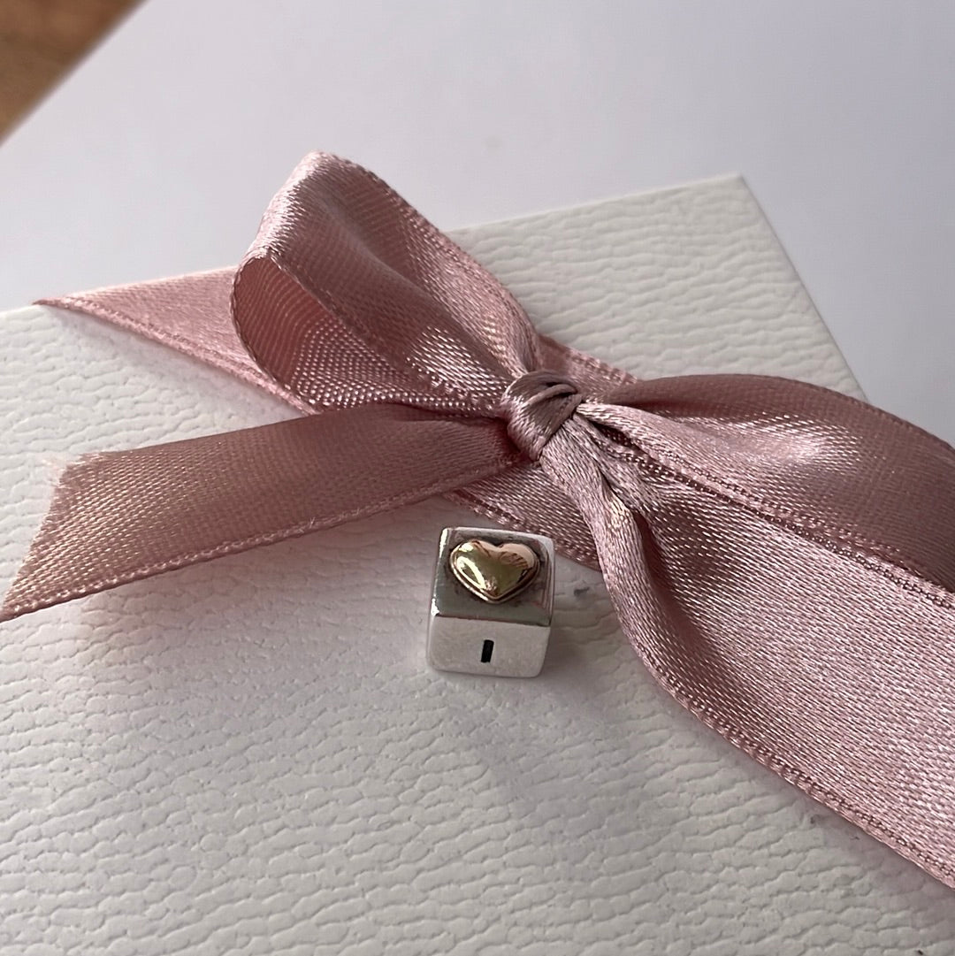 Genuine Pandora I Love You Two Tone Cube Dice Charm – Preloved Pandora ...