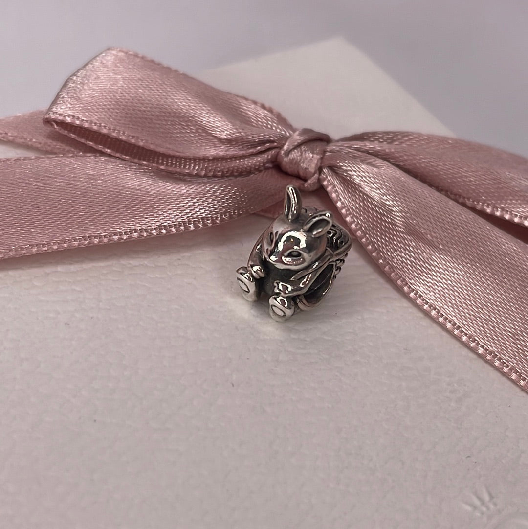 Genuine Pandora Rabbit Easter Bunny With Basket of Eggs Charm ...