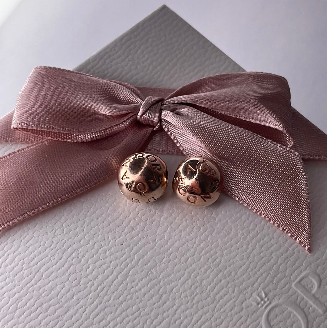 Genuine Pandora Pair of Rose Gold Logo Clips – Preloved Pandora Boutique