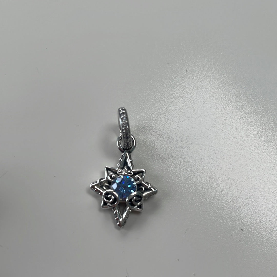 Genuine Pandora Disney Cinderella Blue Stone Star Dangle Charm ...