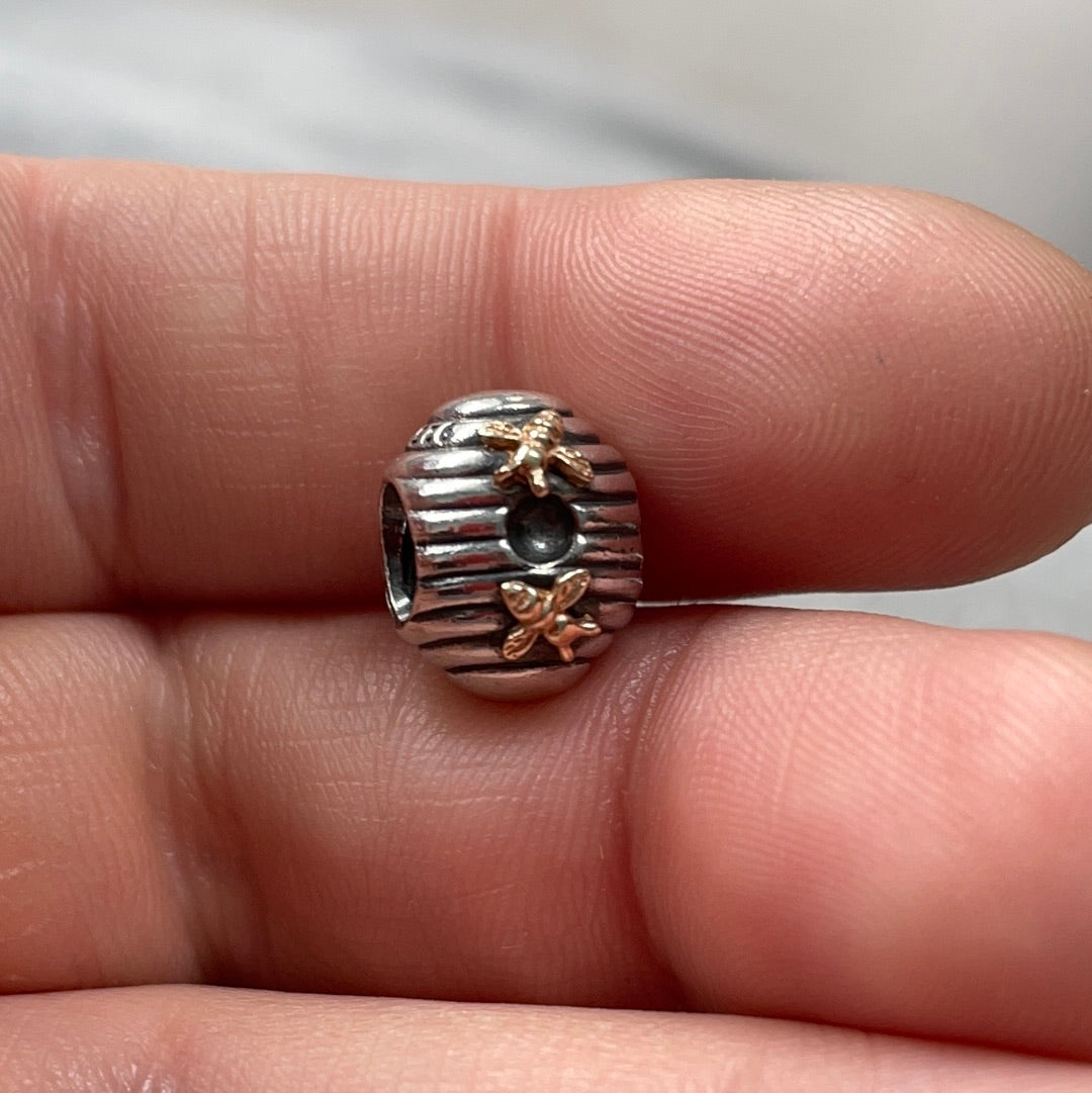 Genuine Pandora Two Tone Bee hive RARE HTF Charm – Preloved Pandora ...