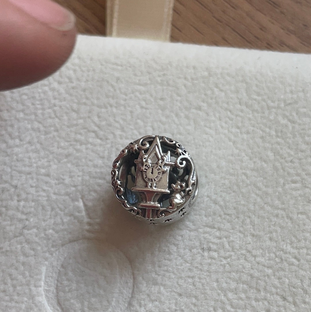 Genuine Pandora Disney Cinderella Clock and Carriage Openwork Charm ...