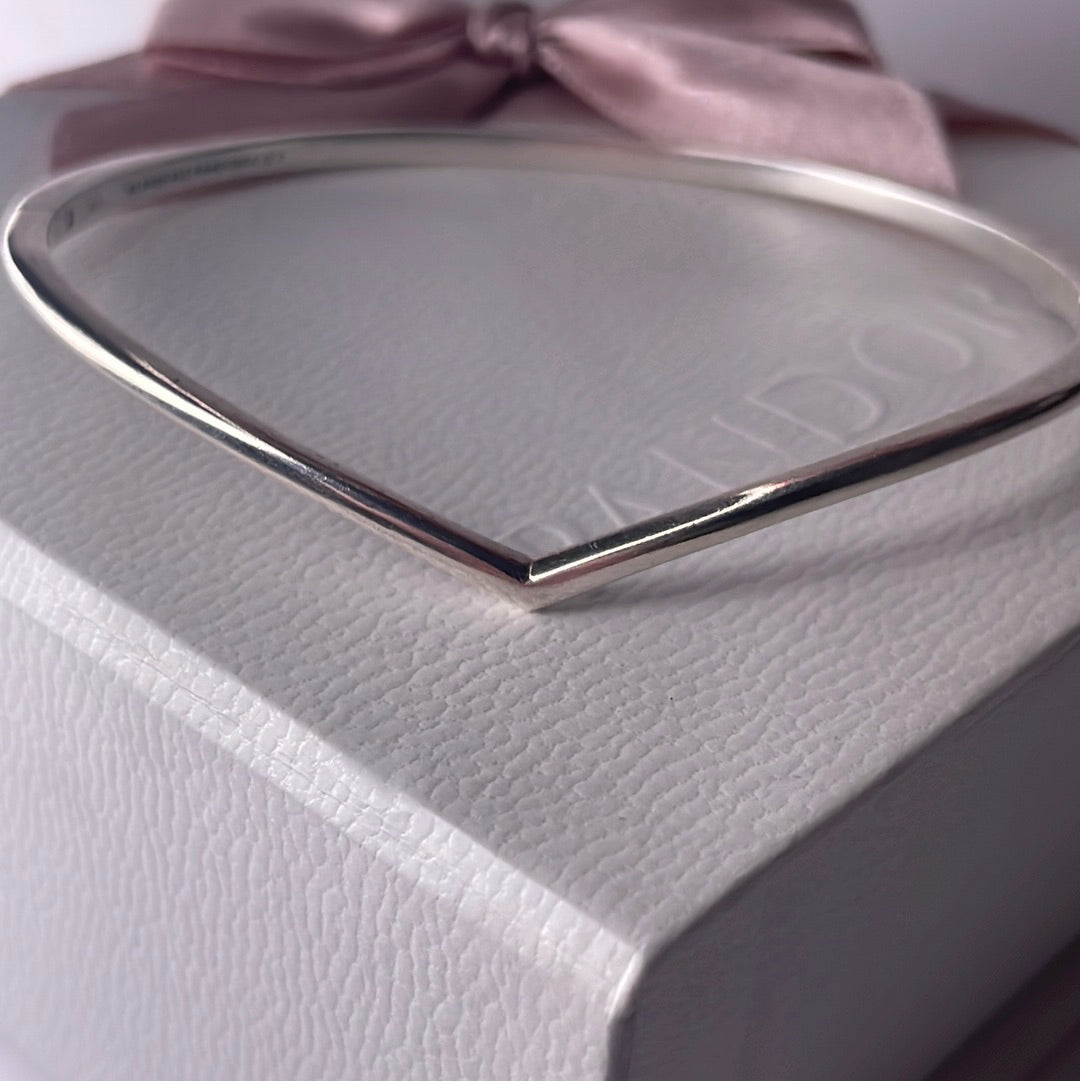 Genuine Pandora (Pave Sparkling) OR Plain Wishbone Bangle Size ...