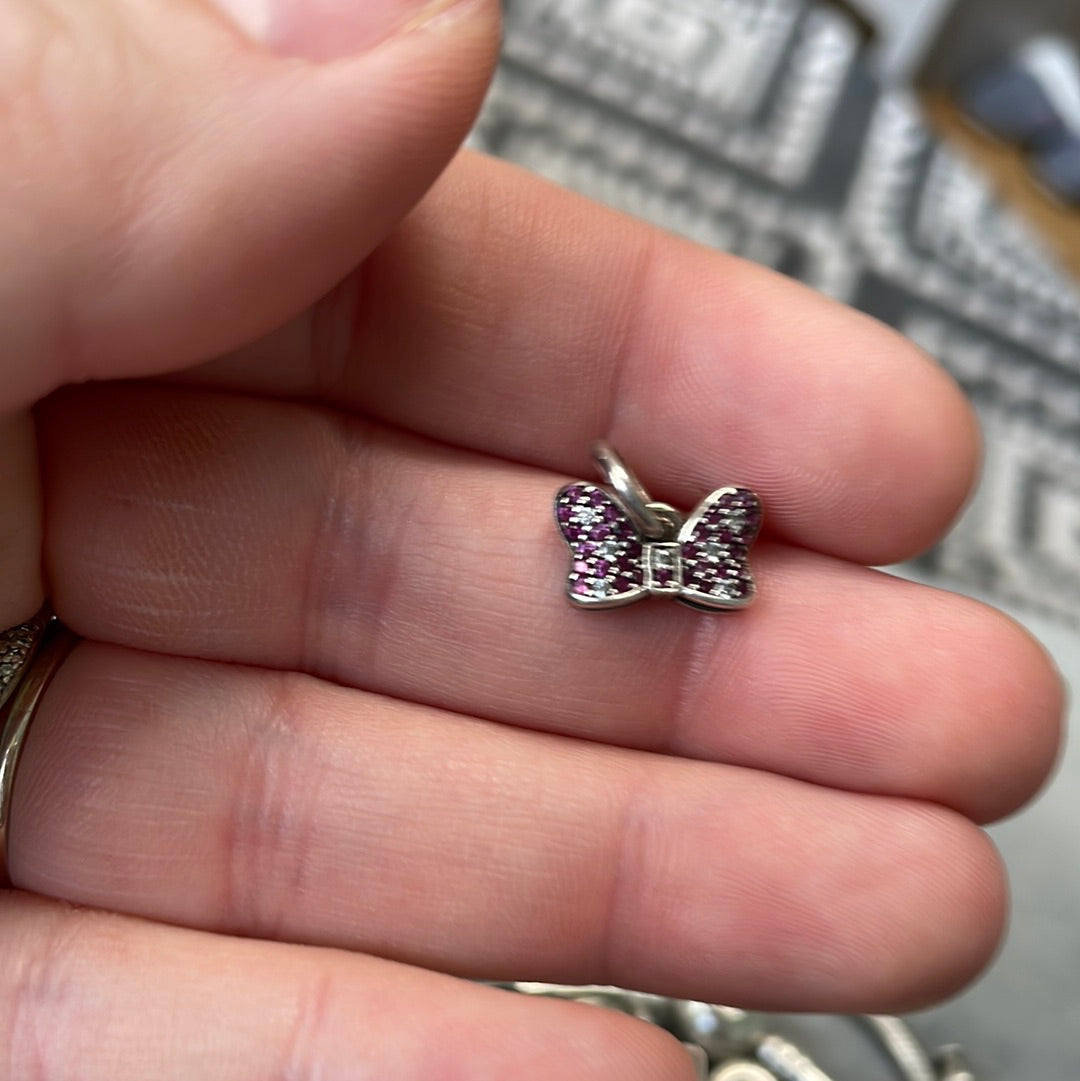 Genuine Pandora Disney Minnie Mouse Pave Pink Bow Pendant – Preloved ...
