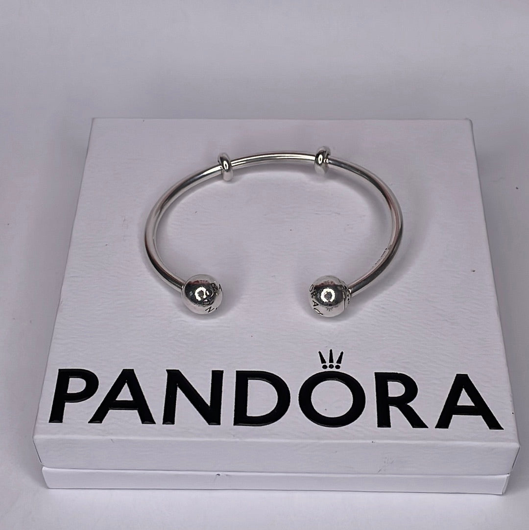 Genuine Pandora Open Torque Bangle Rose Gold / Silver Various Sizes Br ...