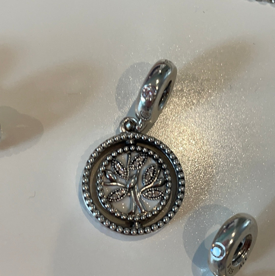 Genuine Pandora Family Tree Dangle Enamel Spinning Charm – Preloved ...